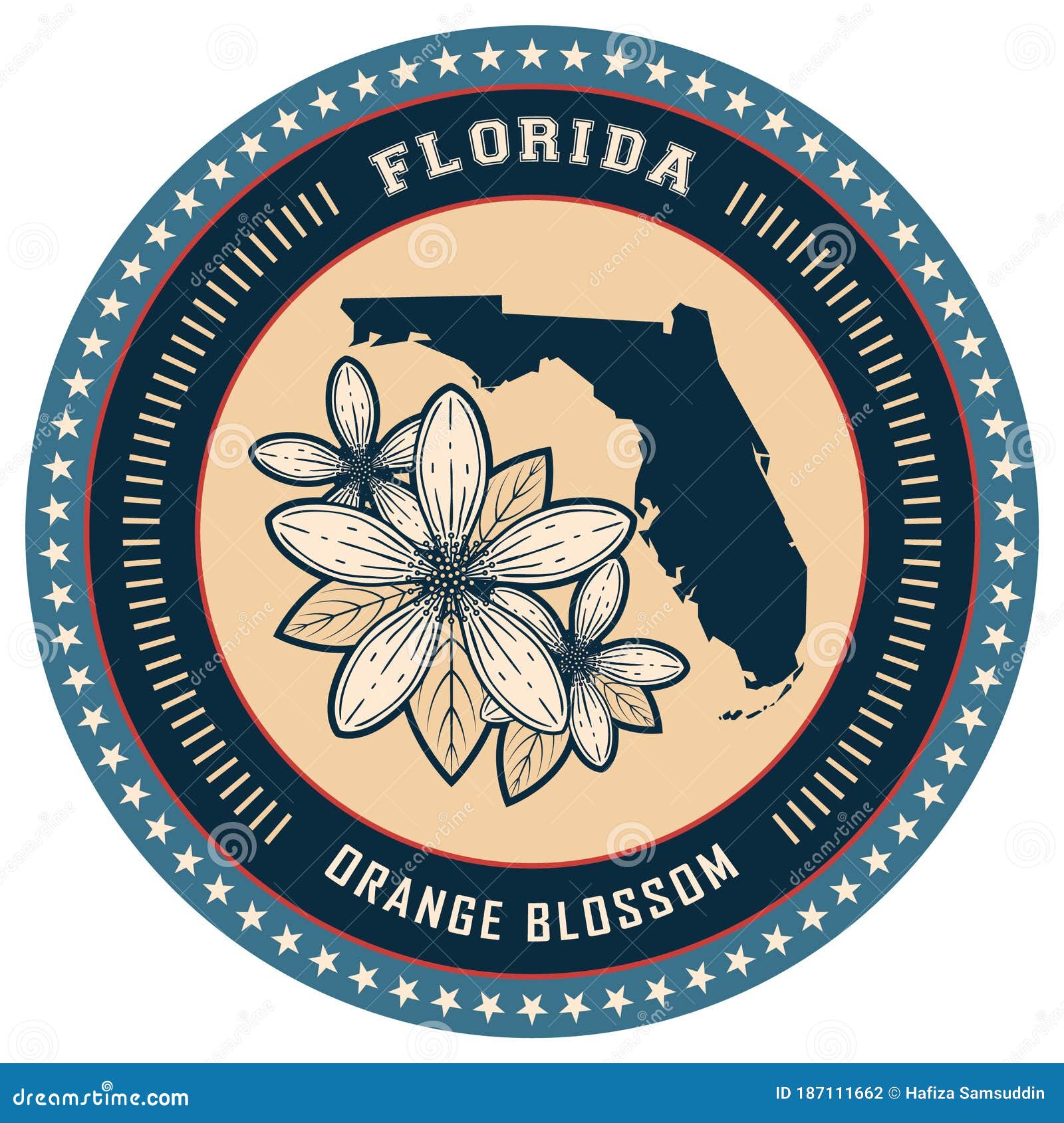 Florida State Label. Vector Illustration Decorative Design Stock Vector ...