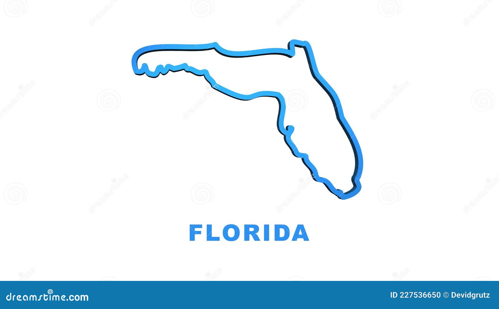 Florida State Map Outline Animation. Motion Graphics. Stock Footage ...