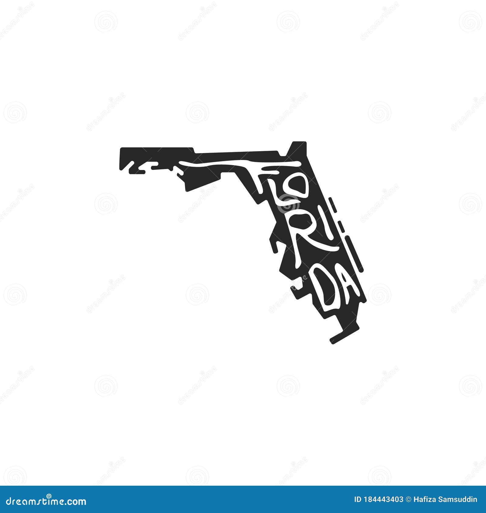 Florida State Map. Vector Illustration Decorative Background Design ...