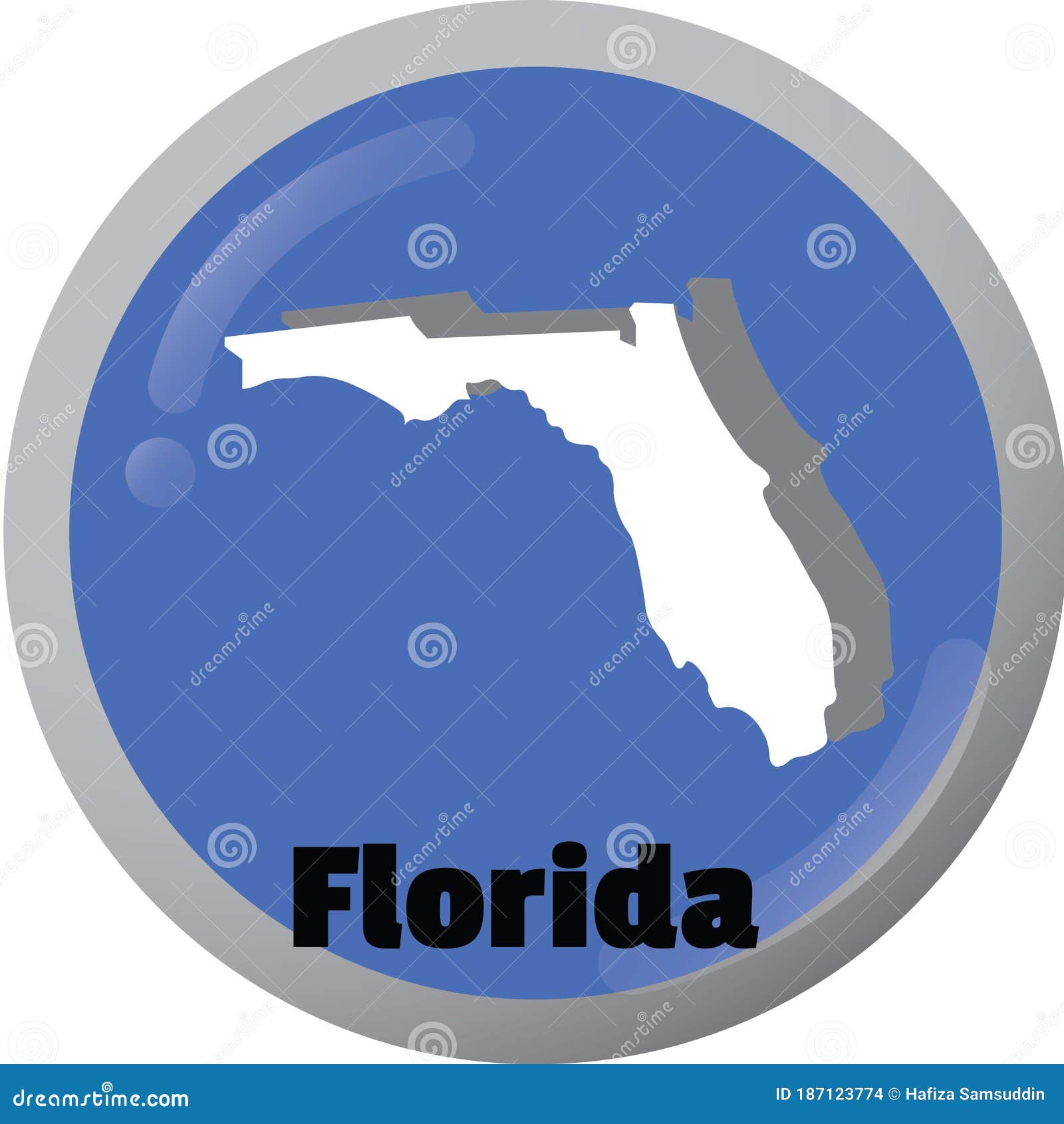 Florida State Map. Vector Illustration Decorative Design Stock Vector ...