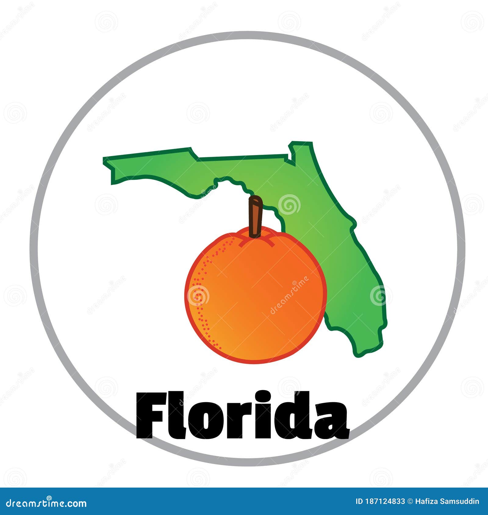 Florida State Map. Vector Illustration Decorative Design Stock Vector ...