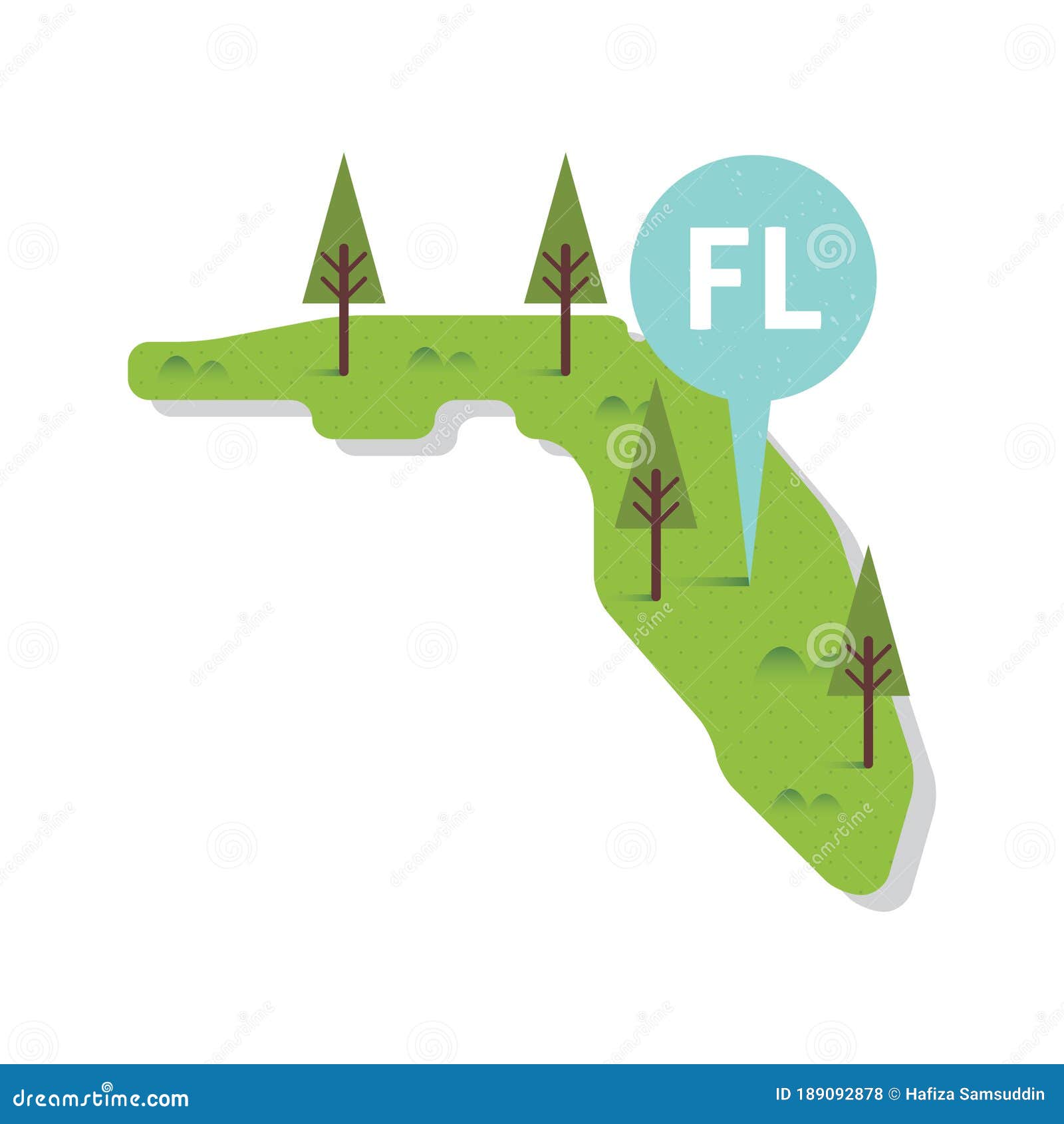 Florida State Map. Vector Illustration Decorative Design Stock Vector ...