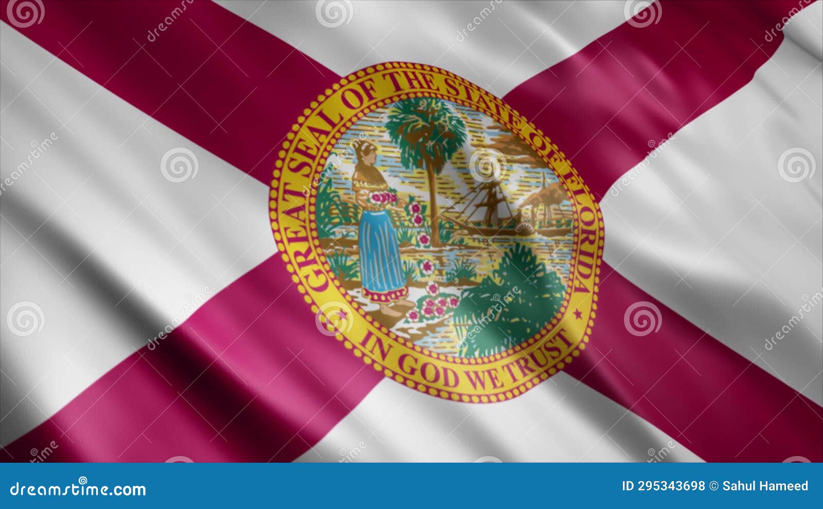 Florida State (USA) Flag Animation with Seamless Loop Stock Footage ...