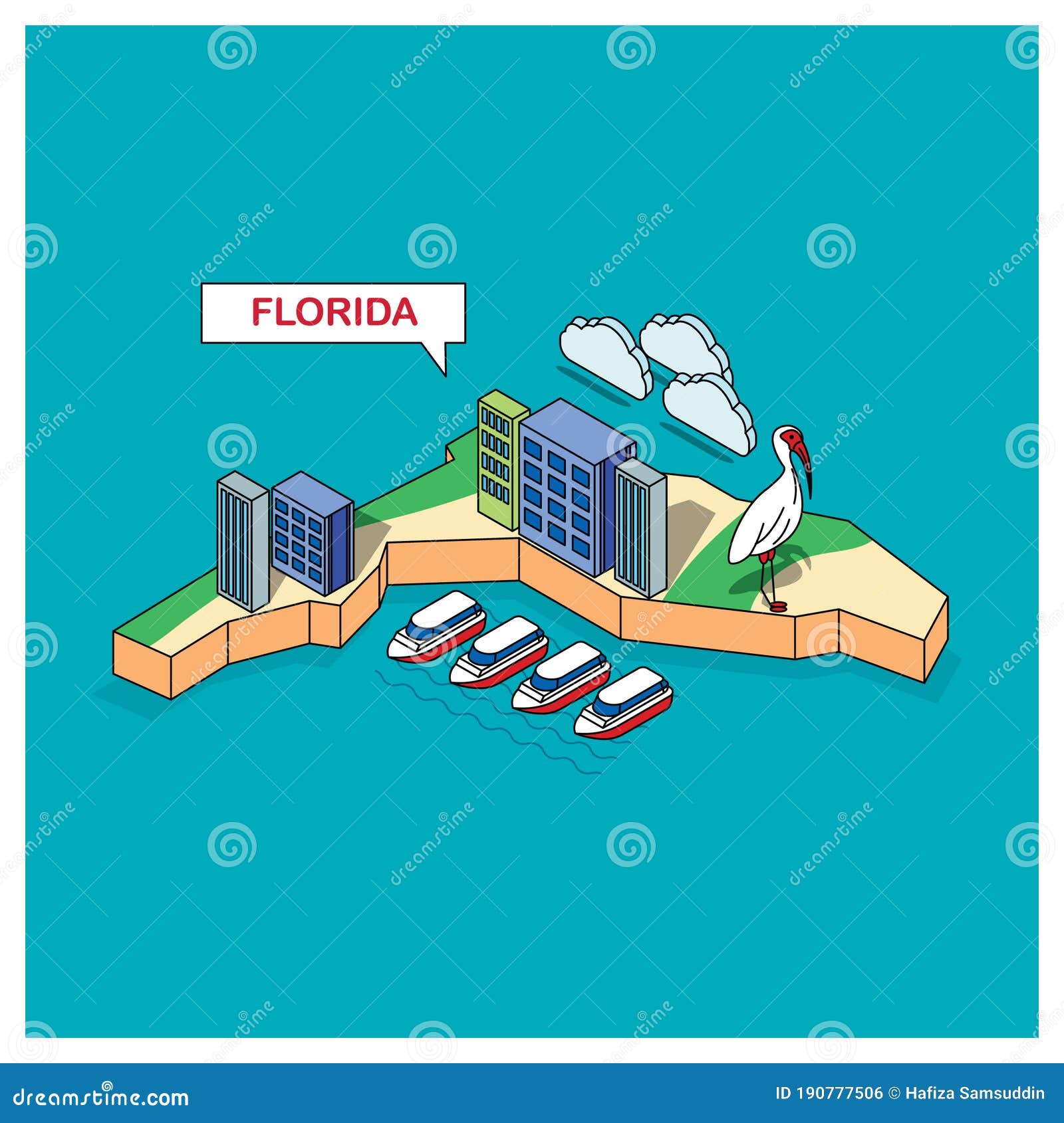 Florida State. Vector Illustration Decorative Design Stock Vector ...