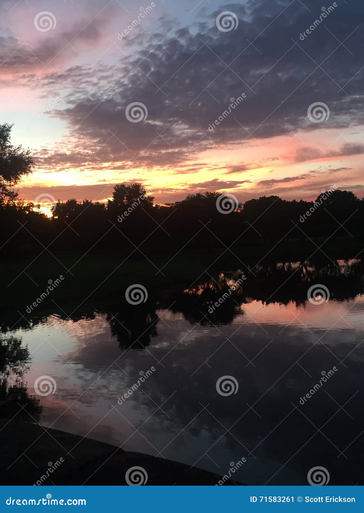 Florida Sunset stock image. Image of reflecting, florida - 71583261