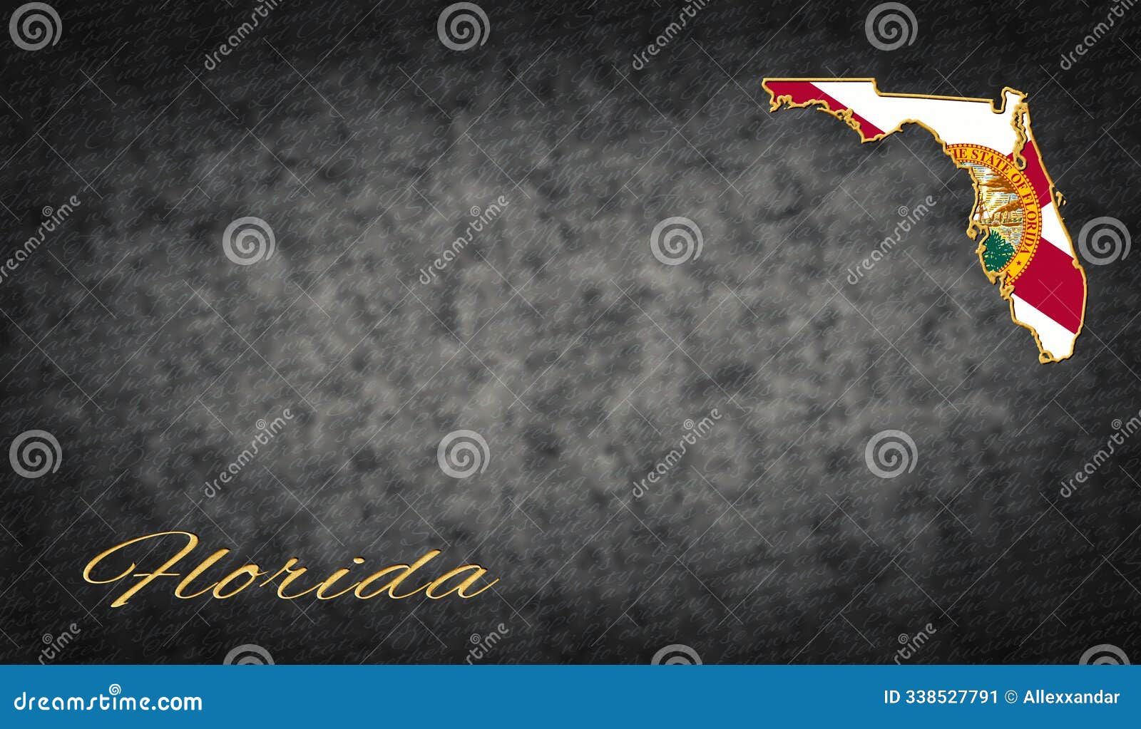 Florida Symbols, Map of Florida Stock Image - Image of everglades ...