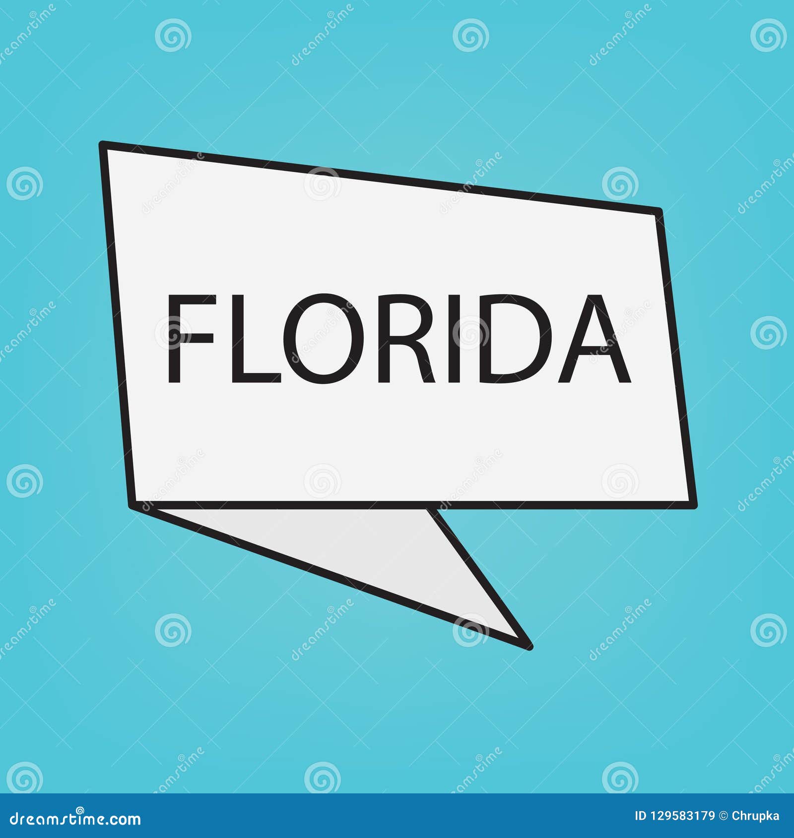 Florida word on a sticker stock vector. Illustration of city - 129583179