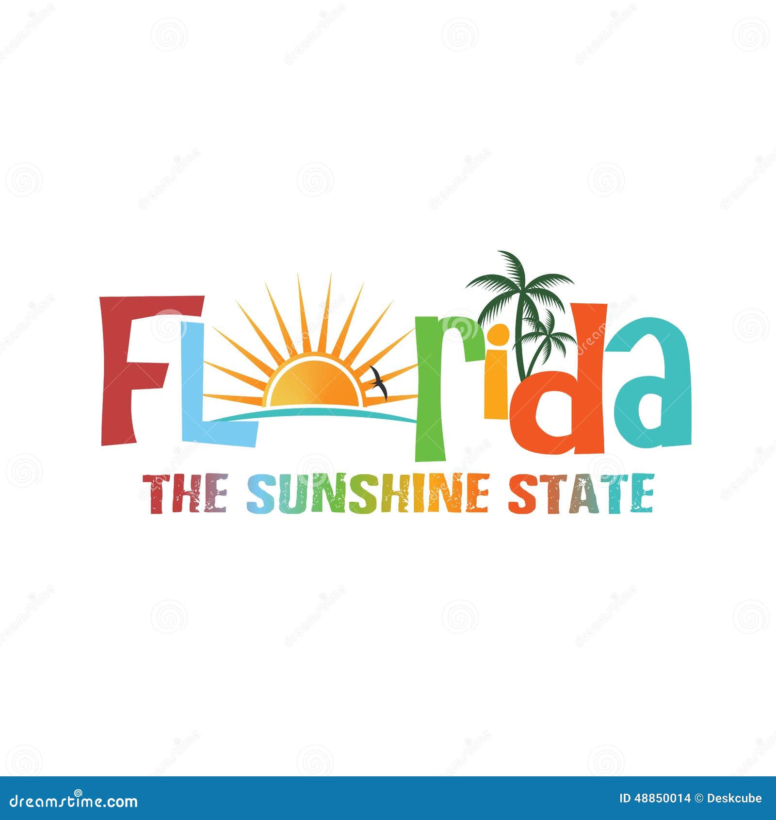 Florida wording theme stock vector. Illustration of banner - 48850014