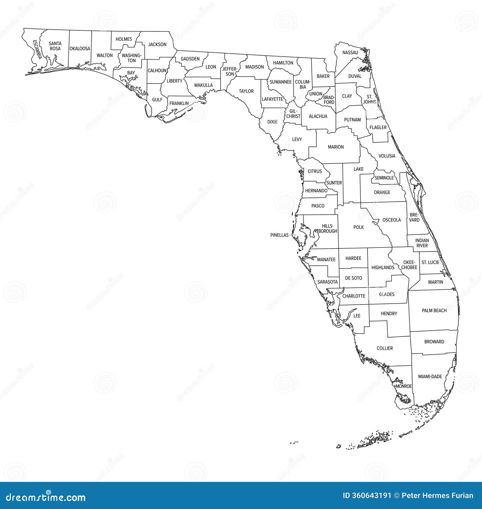 Outline of U.S stock illustration. Illustration of border - 360643191