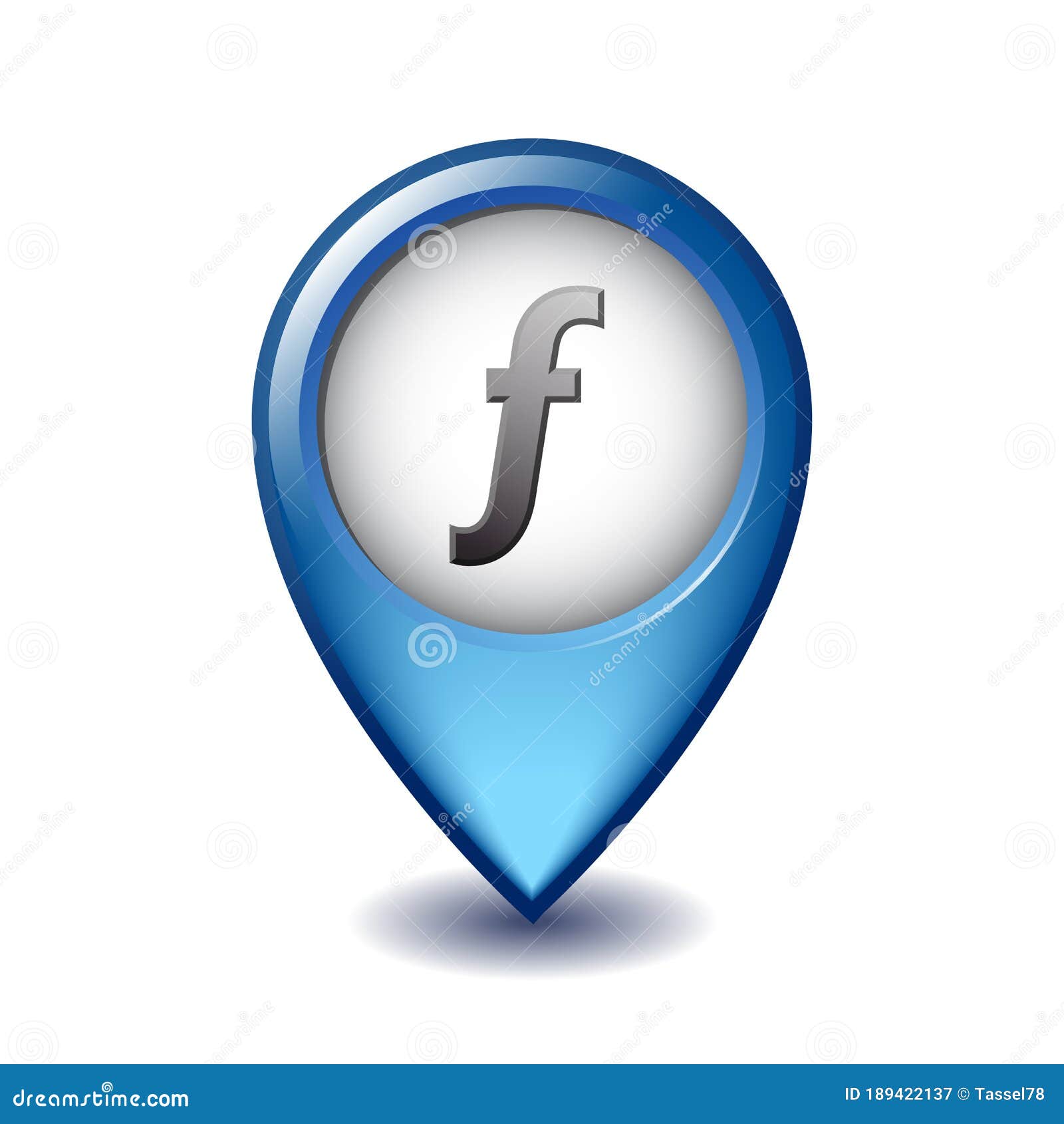 Florin Or Forint Currency Symbol On Mapping Marker Vector Icon ...