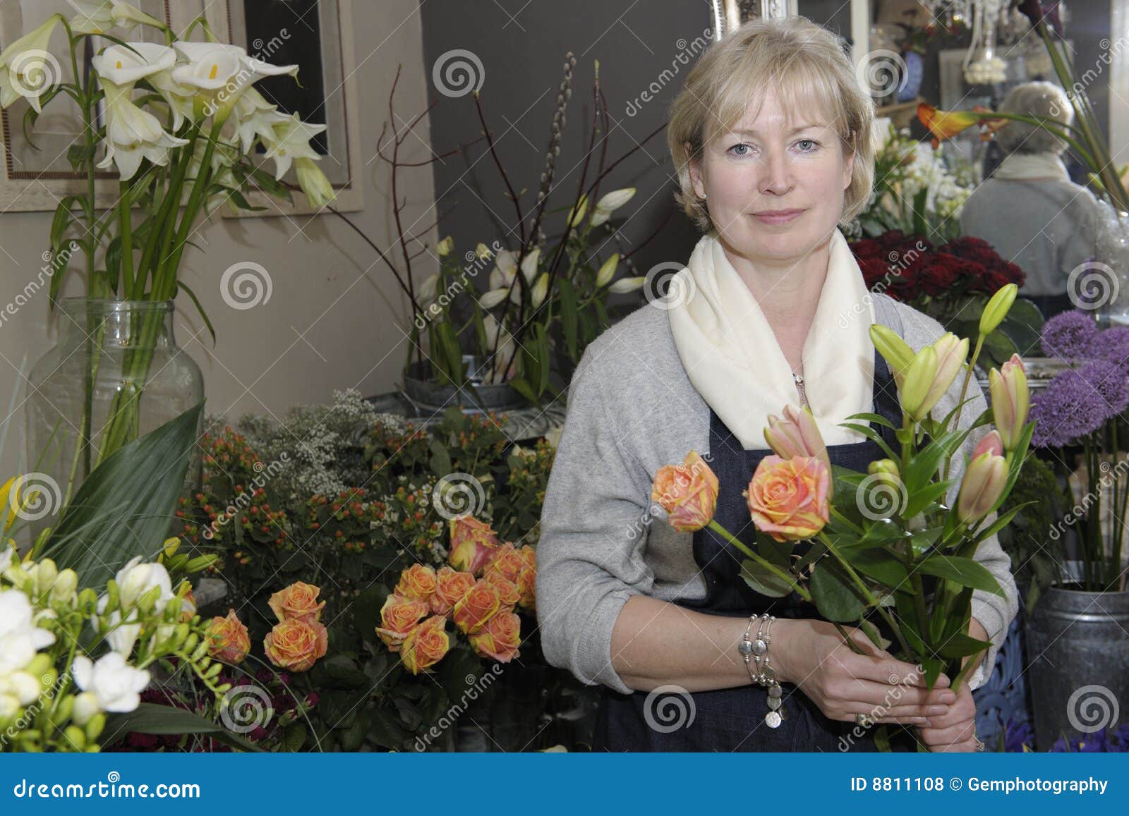 Florist stock photo. Image of florist, adult, happiness - 8811108