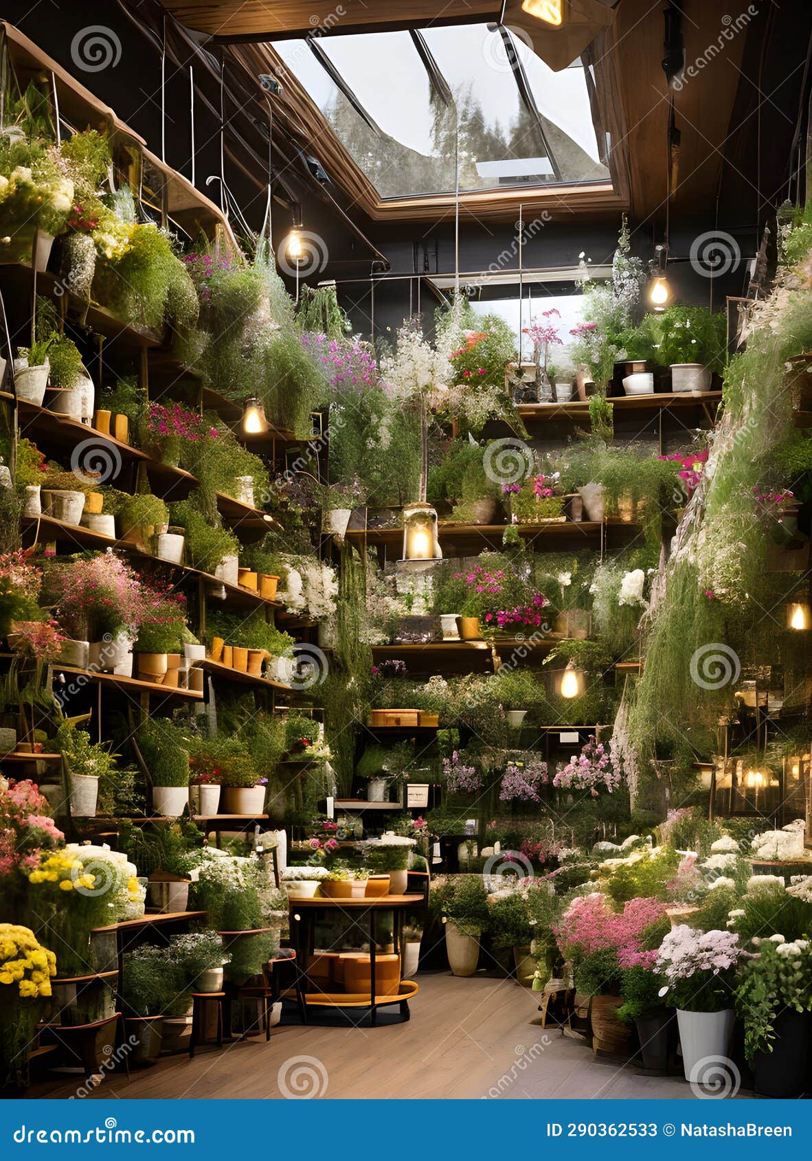 Florist Shop with Cozy Interior Design. Stock Image - Image of unique ...