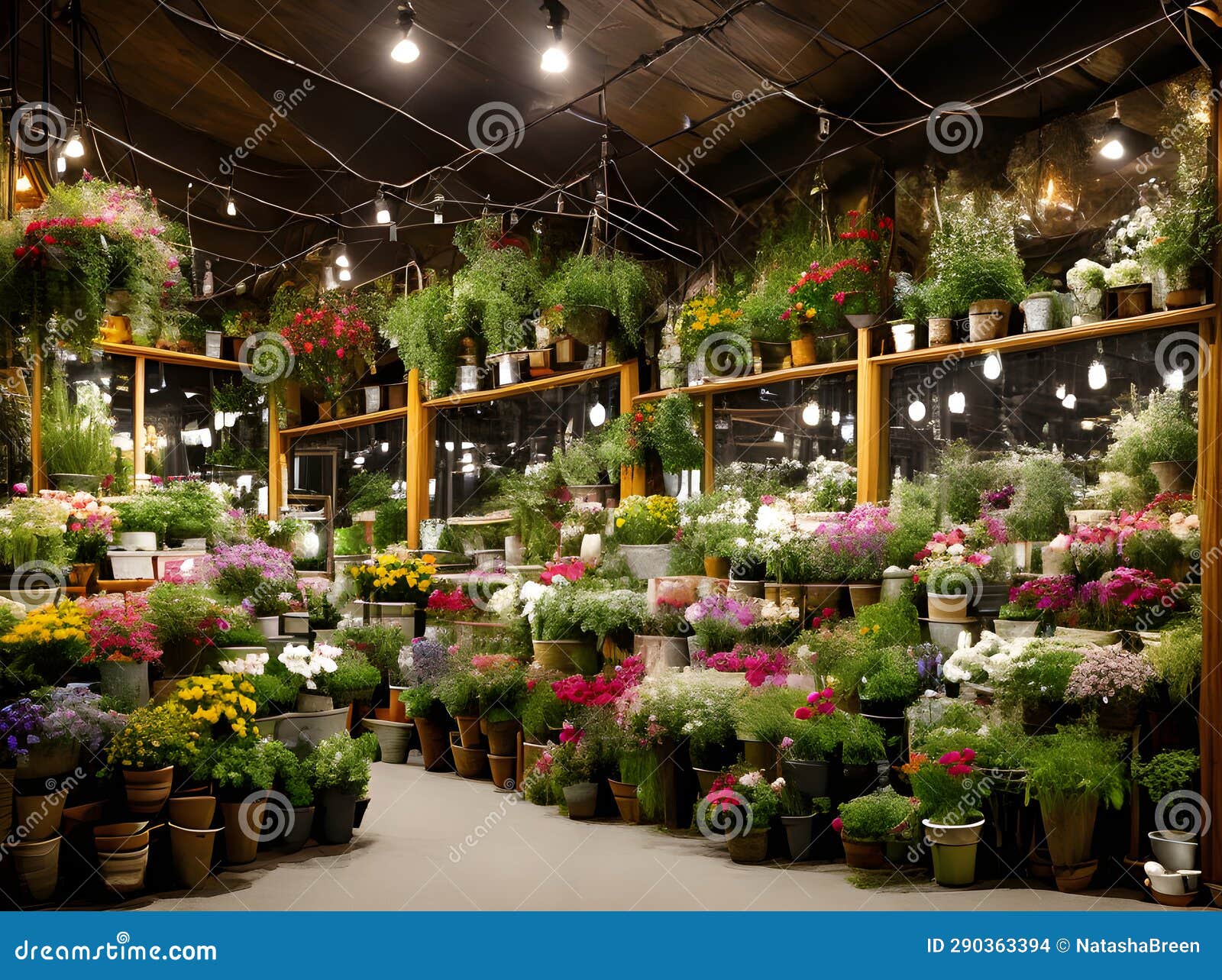 Florist Shop with Cozy Interior Design. Stock Photo - Image of ...