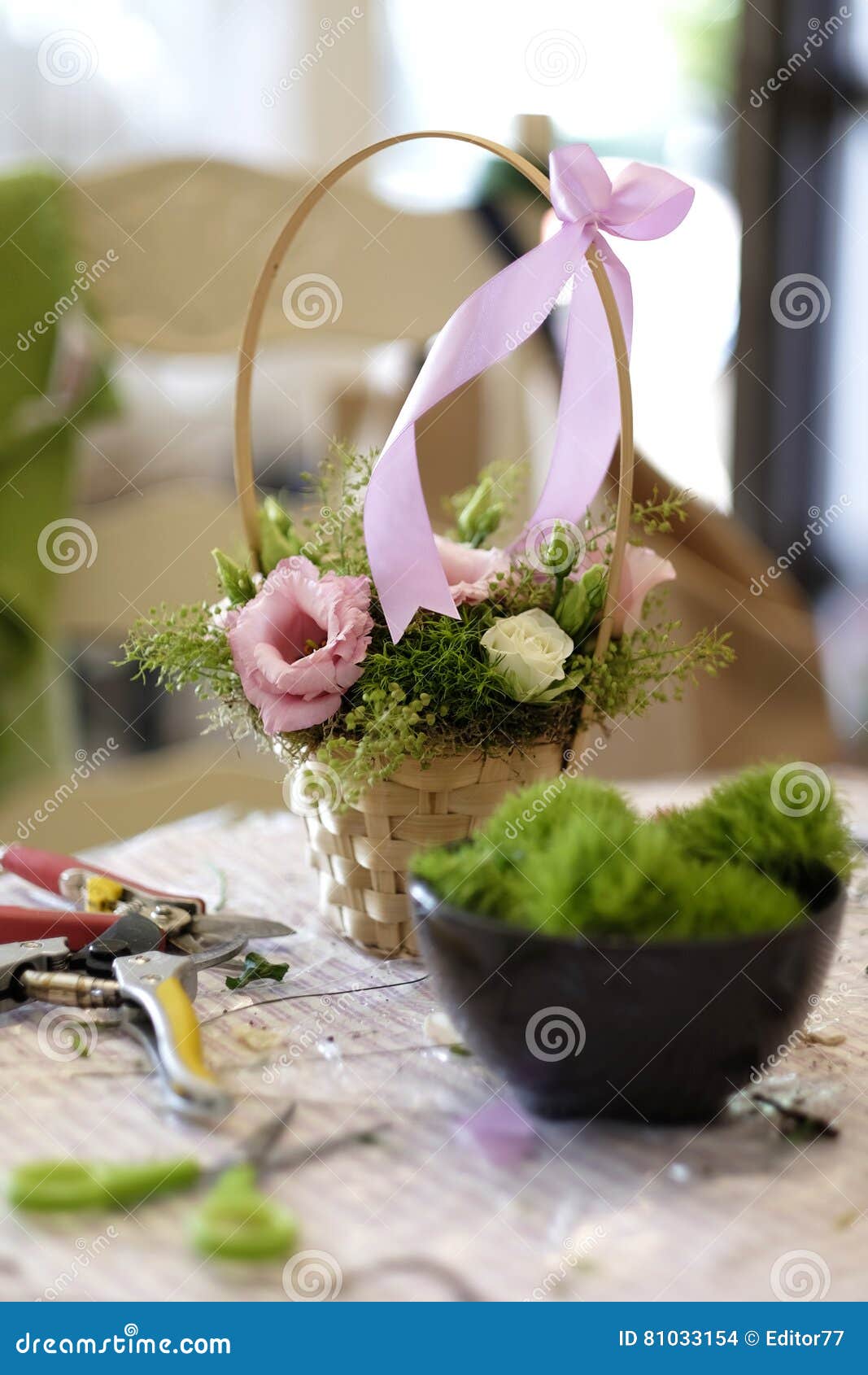 Florist workshop stock photo. Image of design, manufacturing - 81033154