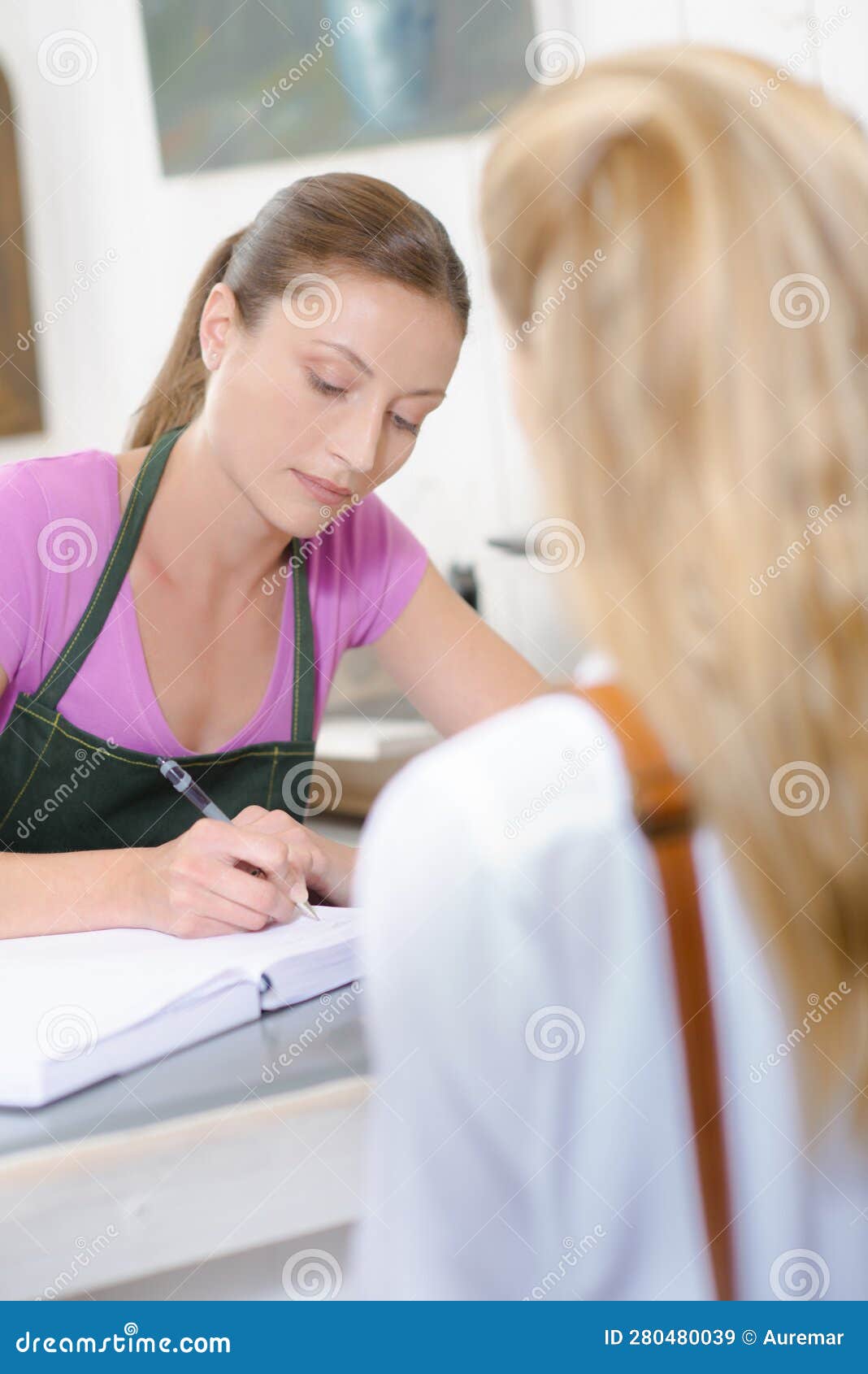 Florist writing note stock image. Image of blank, florist - 280480039