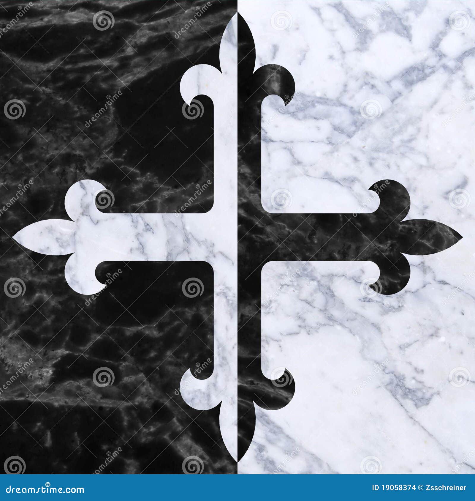 Flory cross stock illustration. Illustration of white - 19058374