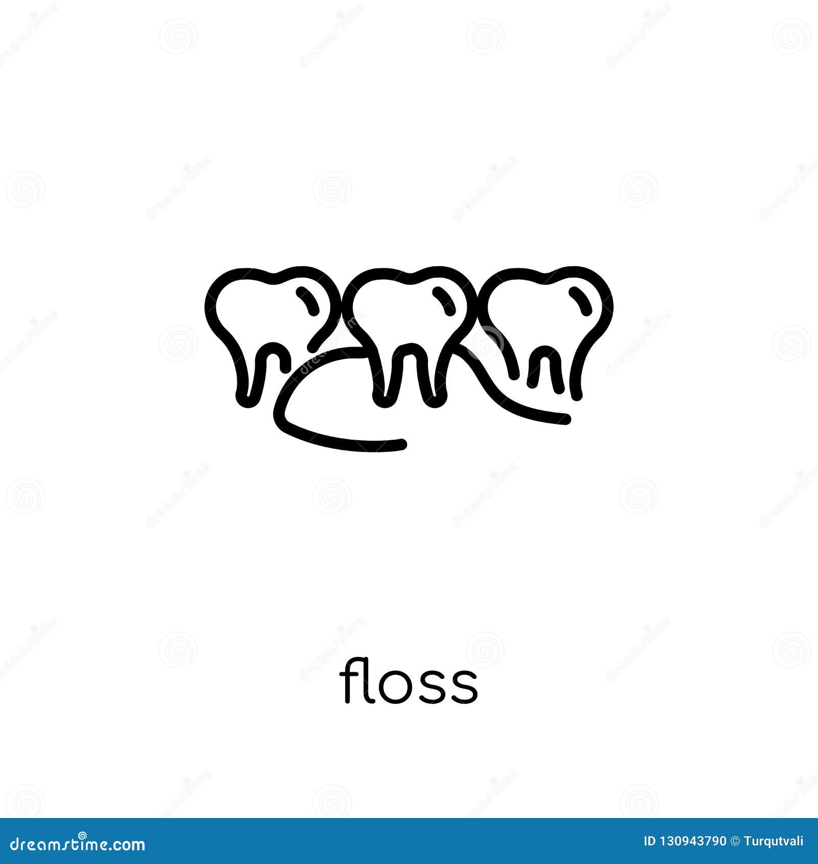 Floss Icon. Trendy Modern Flat Linear Vector Floss Icon on White Stock ...
