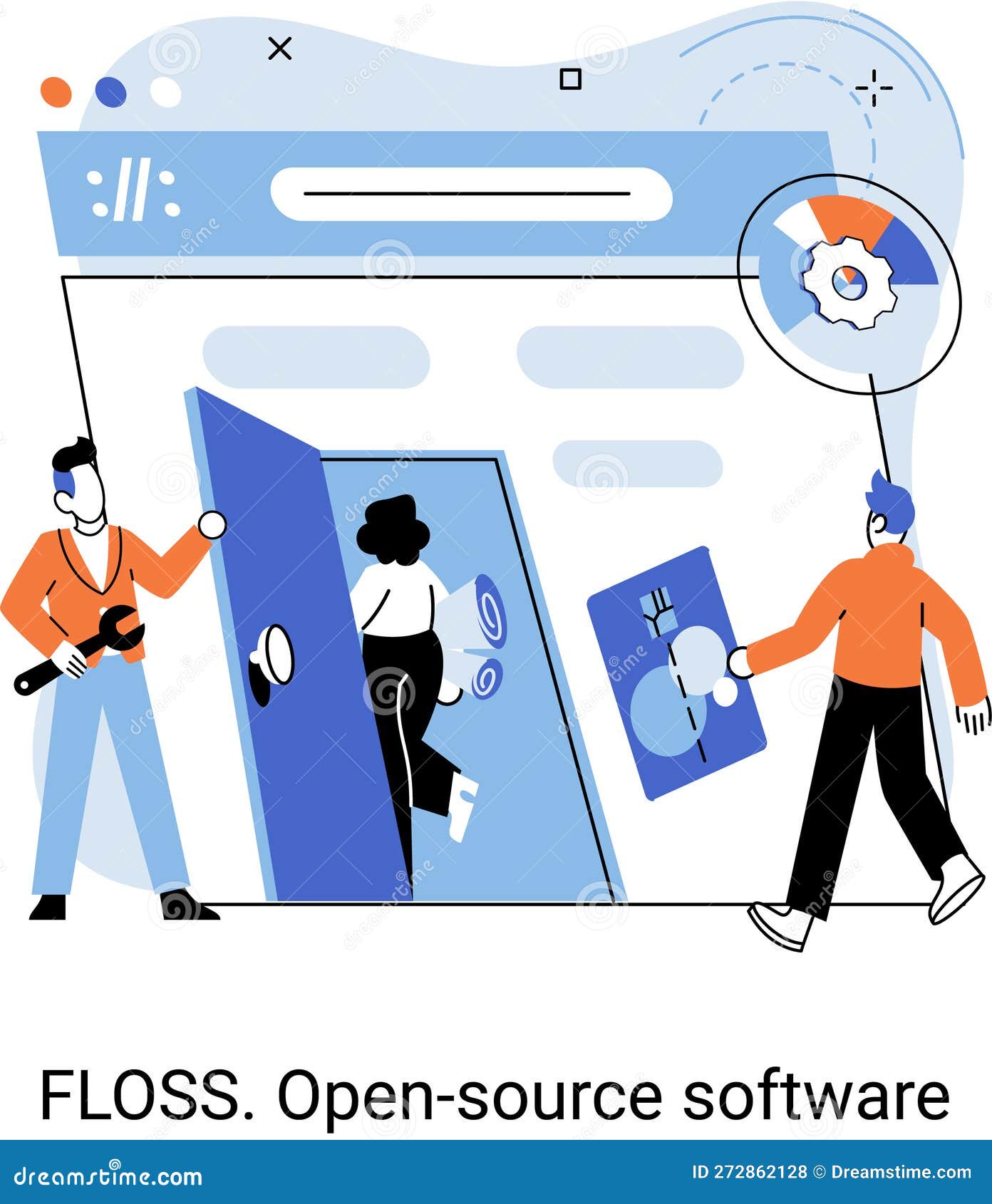 FLOSS Open Source Software. Free Product Anyone Can Freely Redistribute Modify and Completely ...