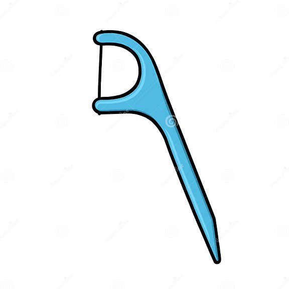 Floss Pick Illustration Isolated on White Background Stock Illustration ...