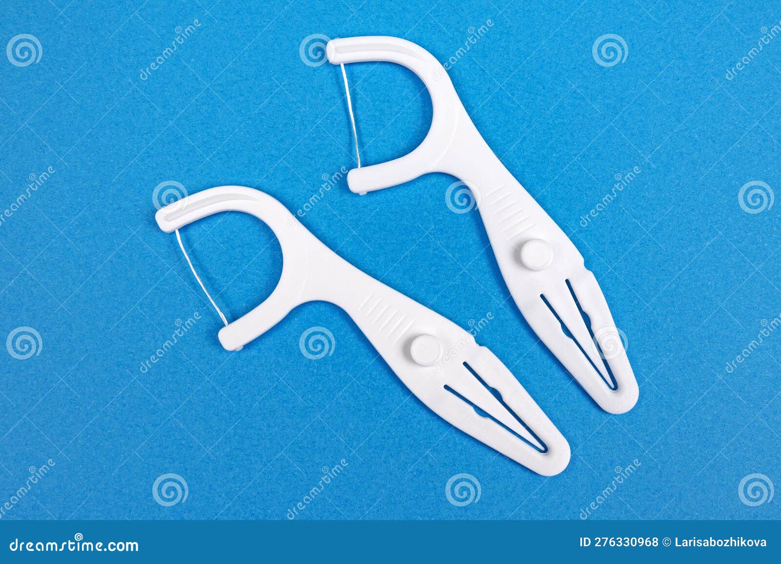 Floss Picks on blue stock photo. Image of picks, hygiene - 276330968
