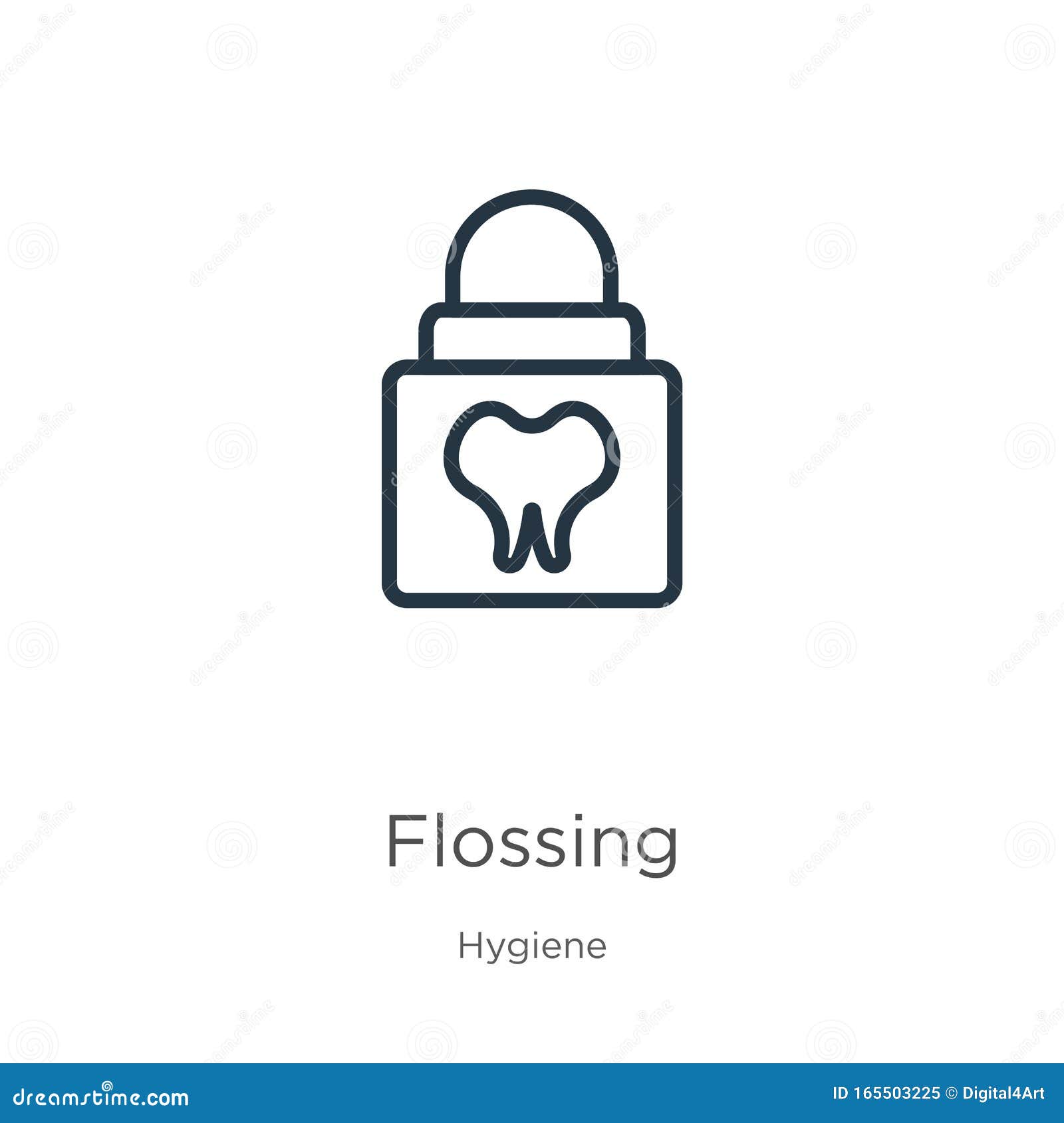 Flossing Linear Icon. Modern Outline Flossing Logo Concept On Wh ...
