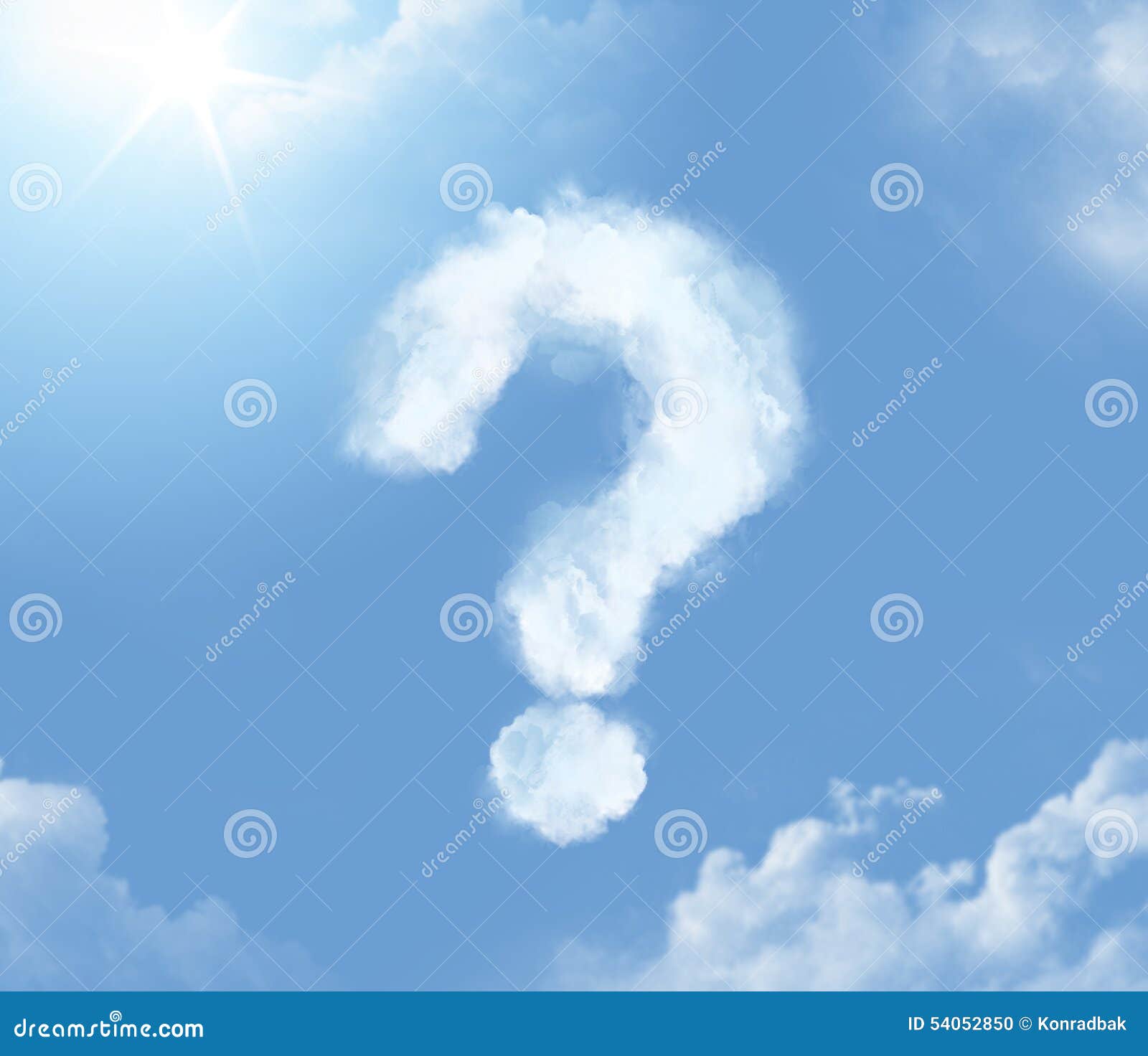 Flossy Cloudlet In The Shape Of Question Mark Stock Photography ...