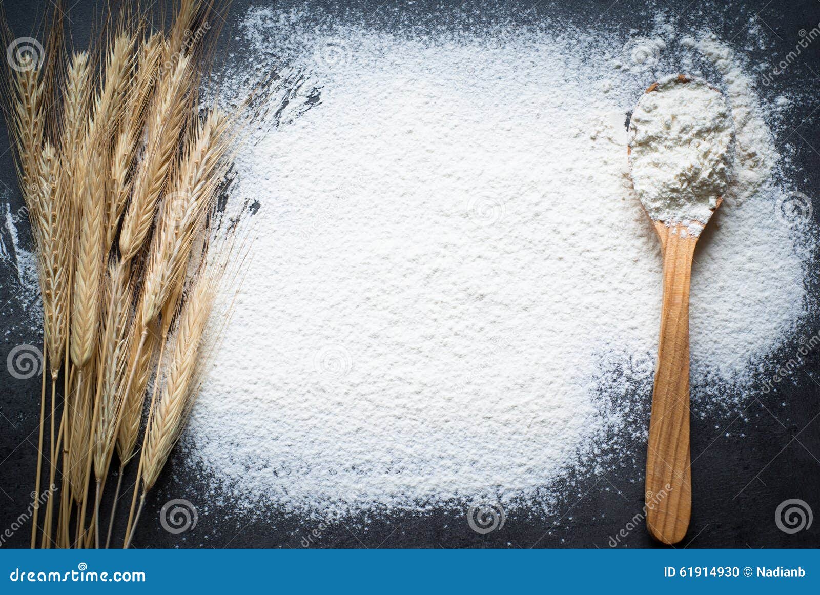Flour background stock photo. Image of cooking, front - 61914930