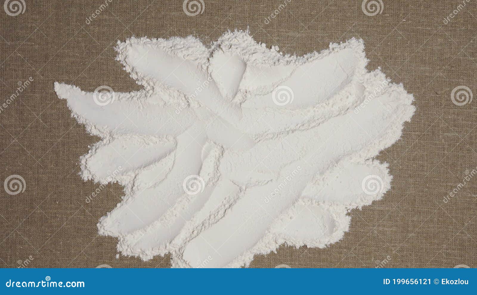 Flour on a Background of Linen Fabric Stock Video - Video of nutrition ...