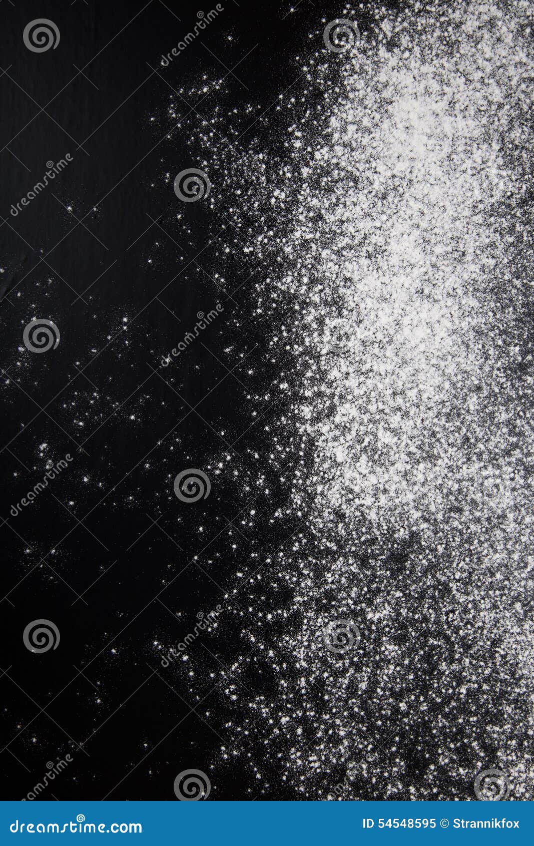 Flour on a Black Background. Culinary Galaxy Stock Image - Image of ...