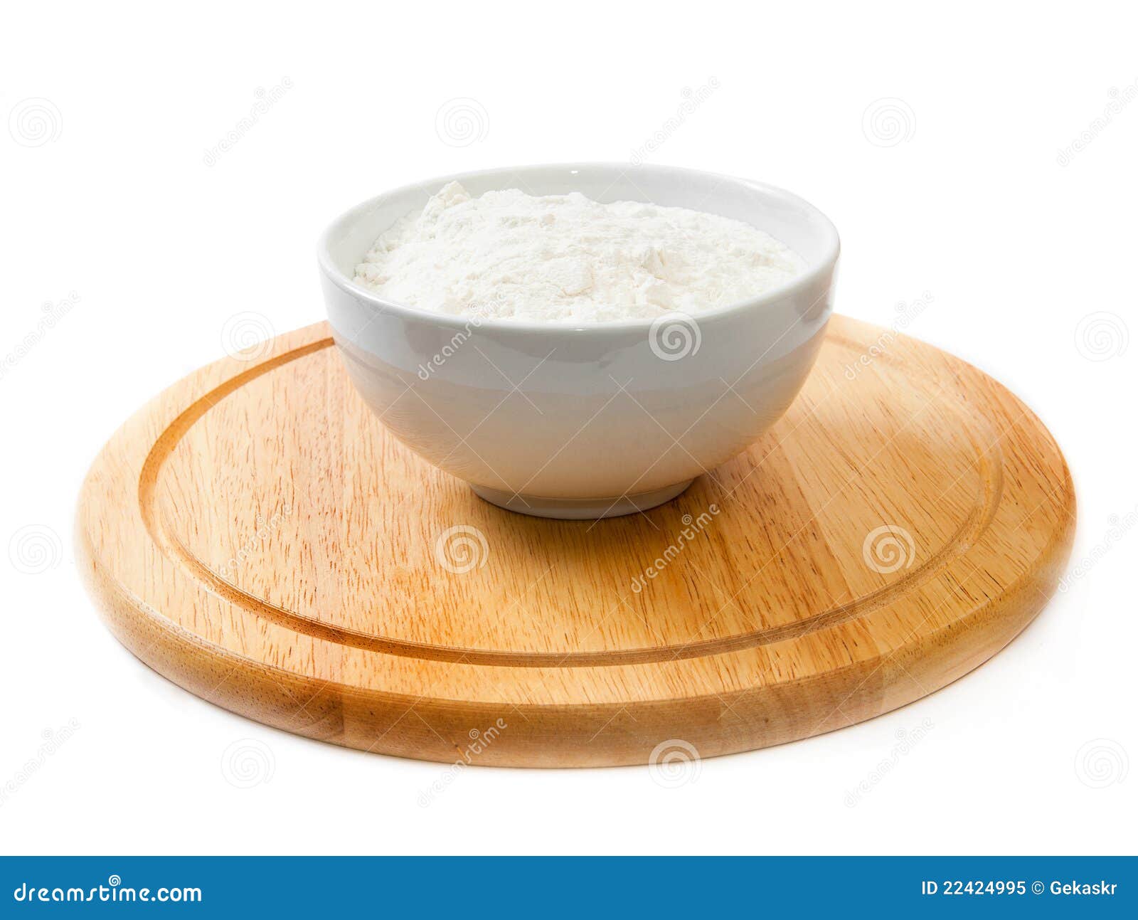 Flour in a bowl stock image. Image of isolated, nature - 22424995