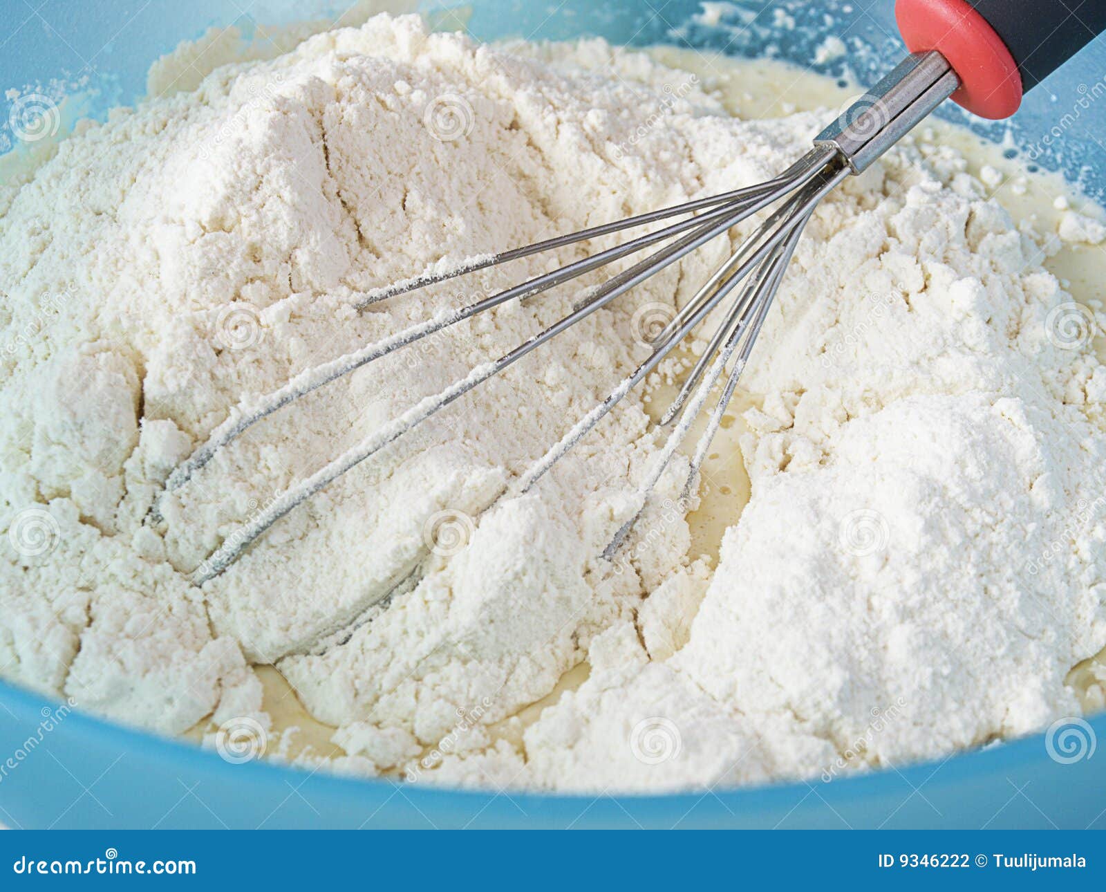 Flour in the bowl stock photo. Image of state, close, dough - 9346222
