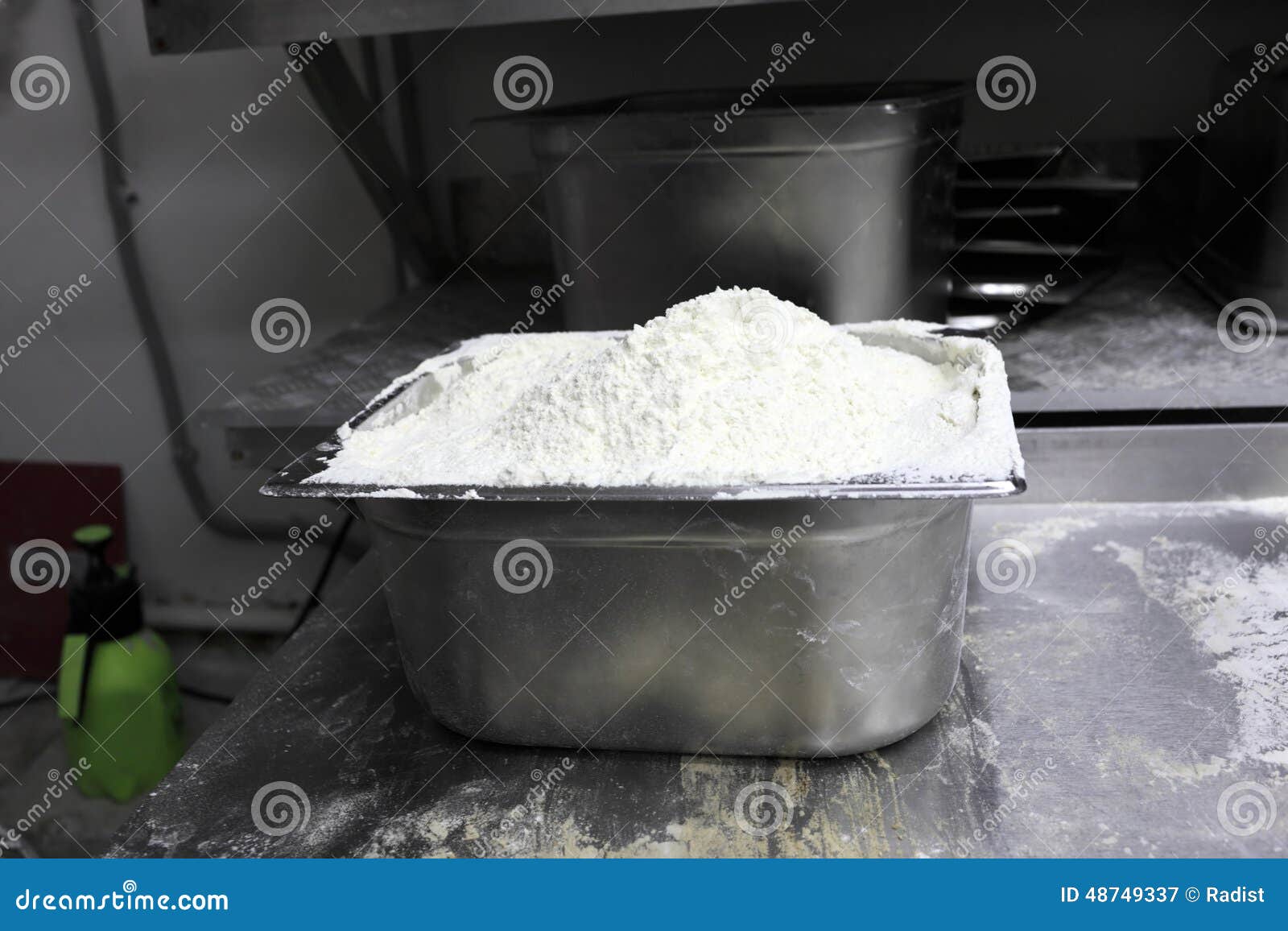Flour in the box stock image. Image of flour, tool, freshness - 48749337
