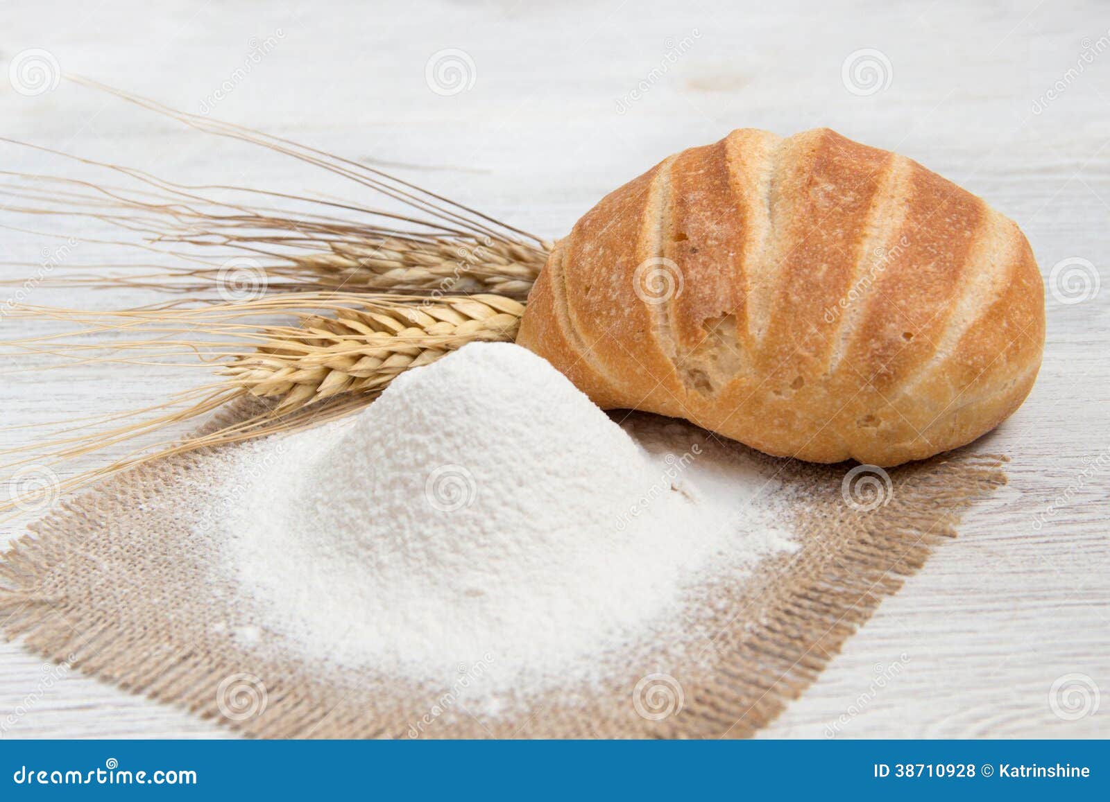 Flour, bread and wheat stock photo. Image of dairy, nutriment - 38710928