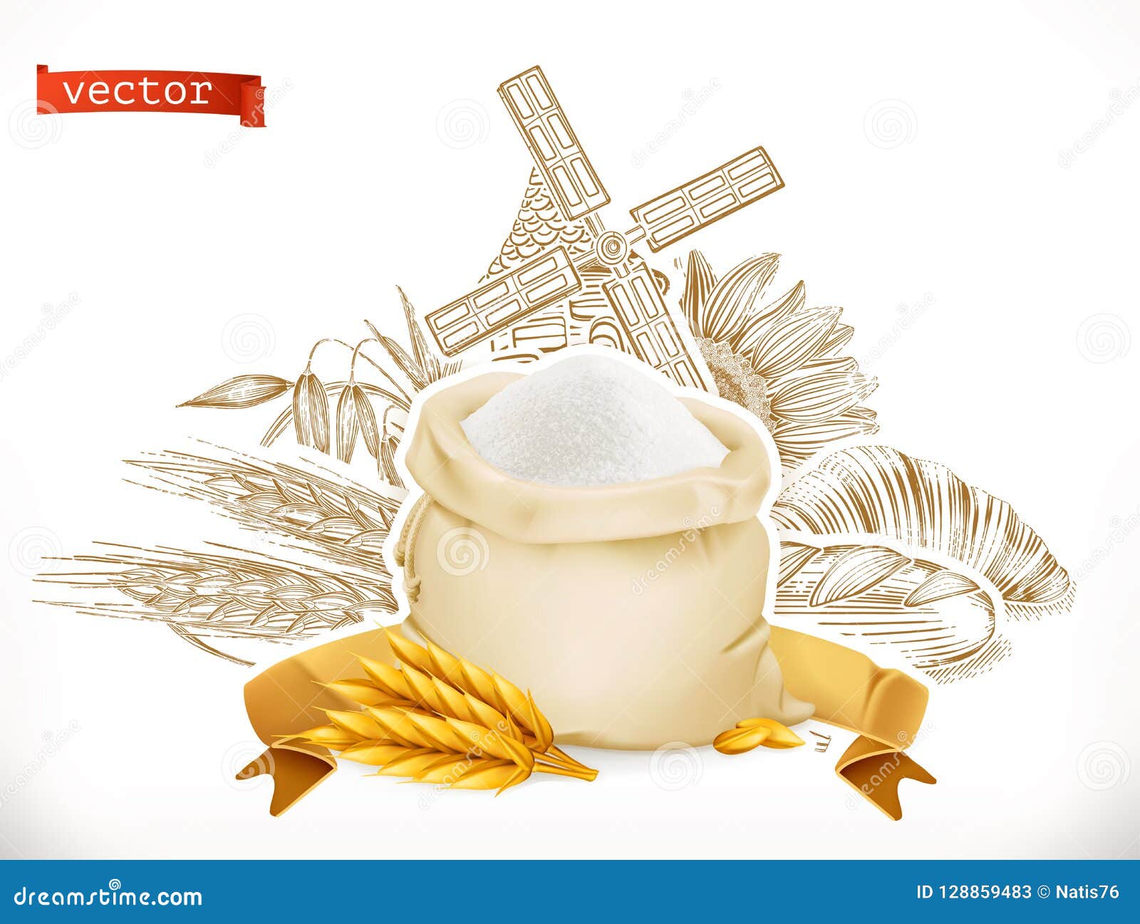 Wheat Style Font Design, Alphabet Letters And Numbers, AI CS6 Vector ...