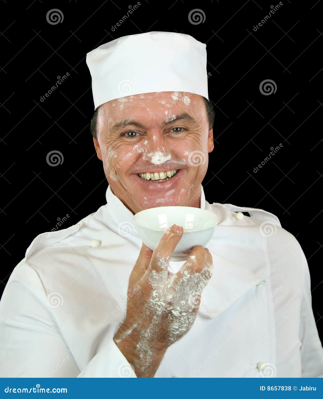Flour Chef stock photo. Image of cheerful, smile, caterer - 8657838
