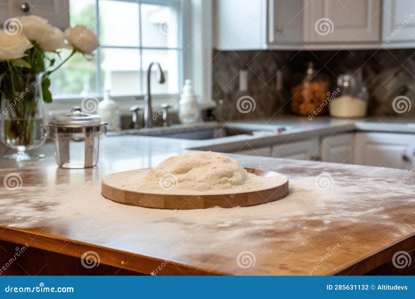 Flour-dusted Countertop with Scone Dough and Cutter Stock Photo - Image ...