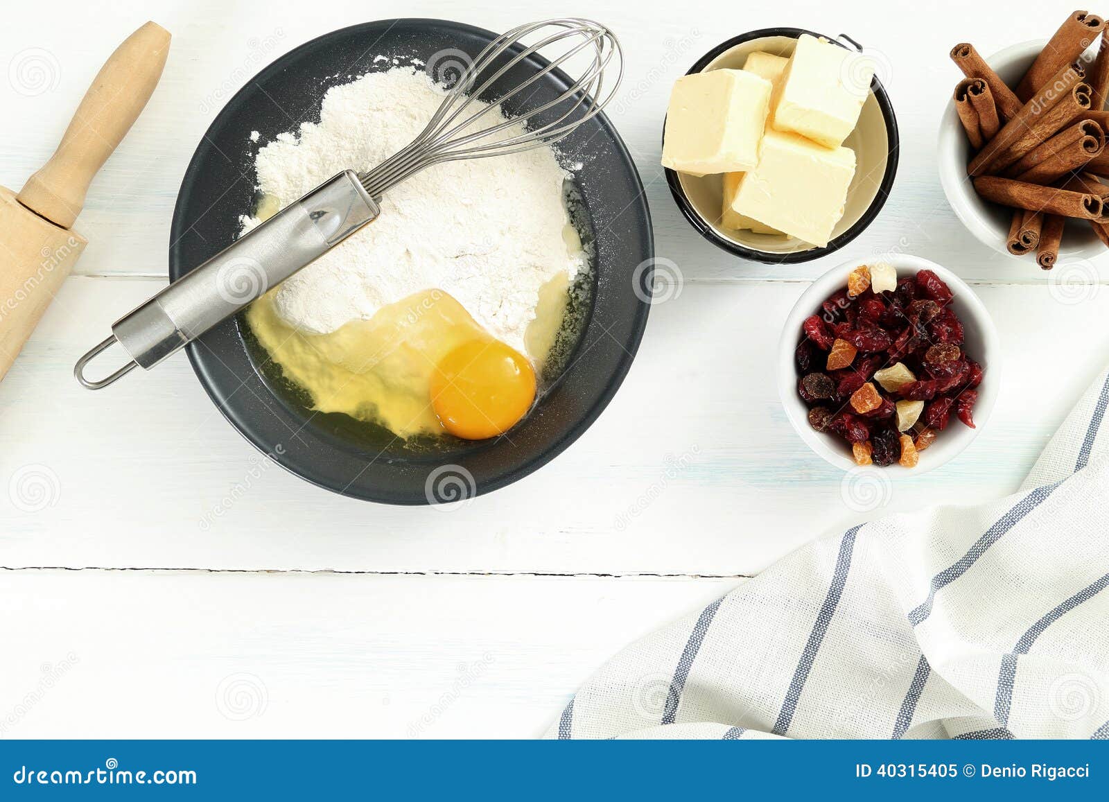 Flour and Eggs Bake Ingridients Stock Image - Image of rolling, dessert ...