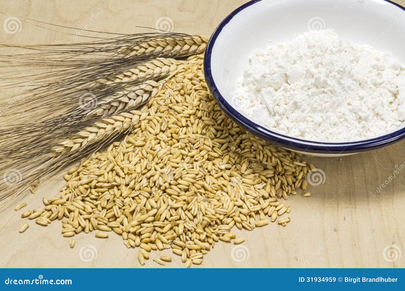 Flour and grain stock image. Image of baking, nature - 31934959
