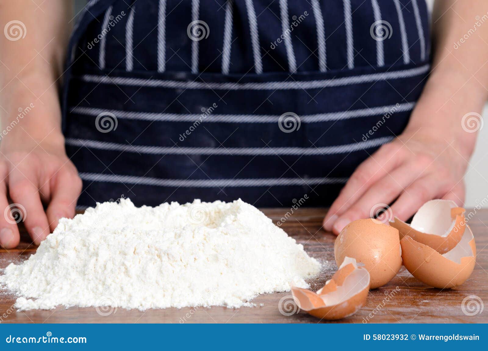 Flour Hands Eggs Raw Ingredients Stock Photo - Image of hands, making ...