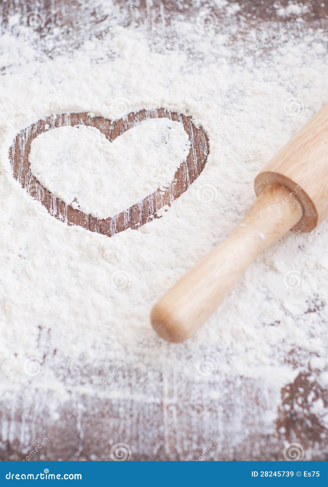 Flour heart stock image. Image of valentines, white, preparation - 28245739