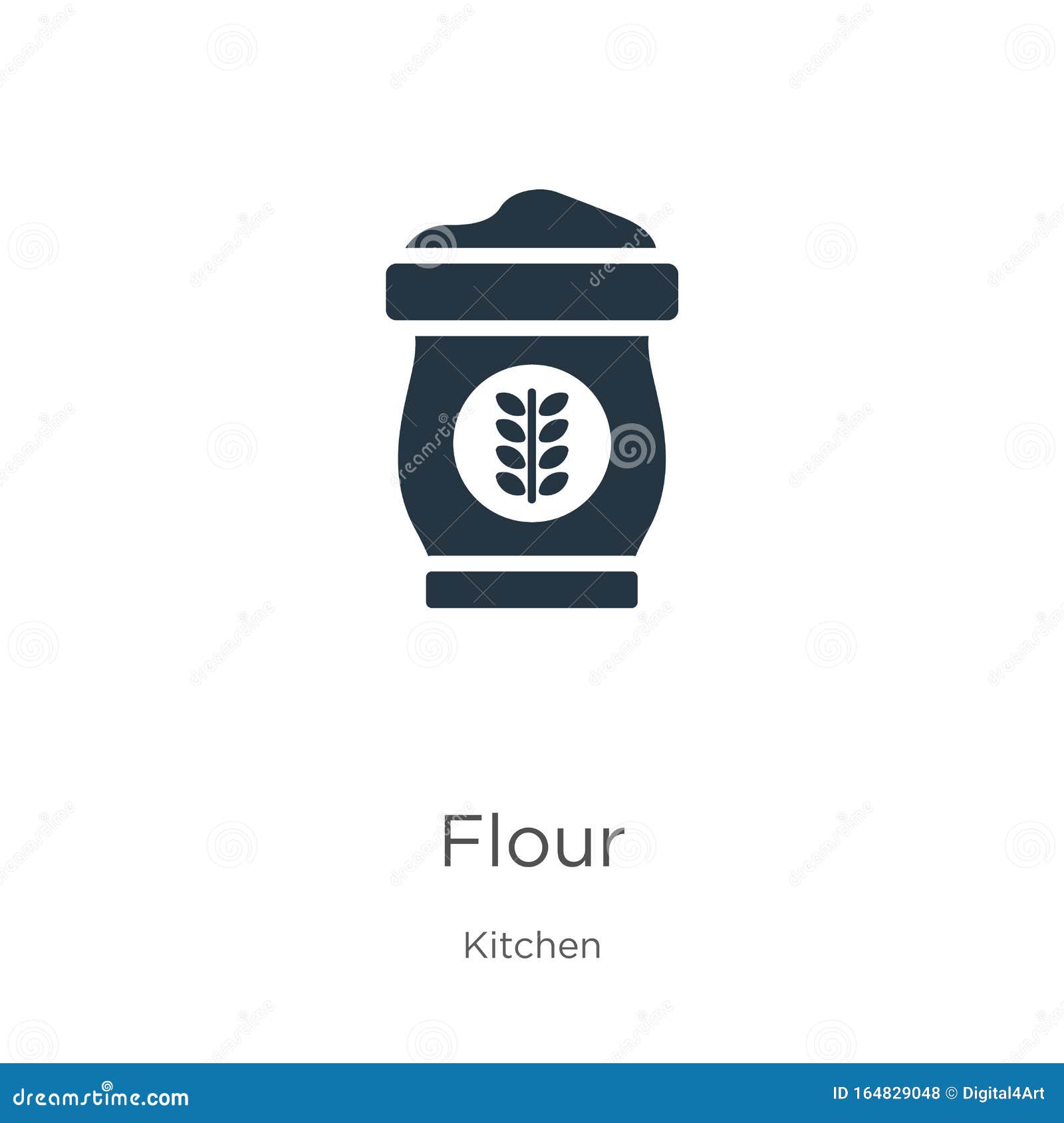 Flour Icon Vector. Trendy Flat Flour Icon from Kitchen Collection ...