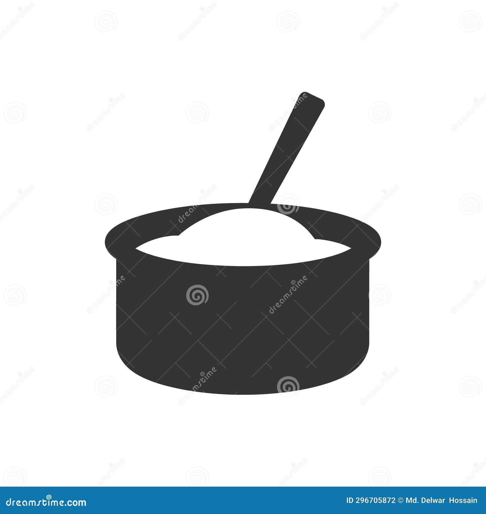 Flour Icon stock vector. Illustration of dough, white - 296705872