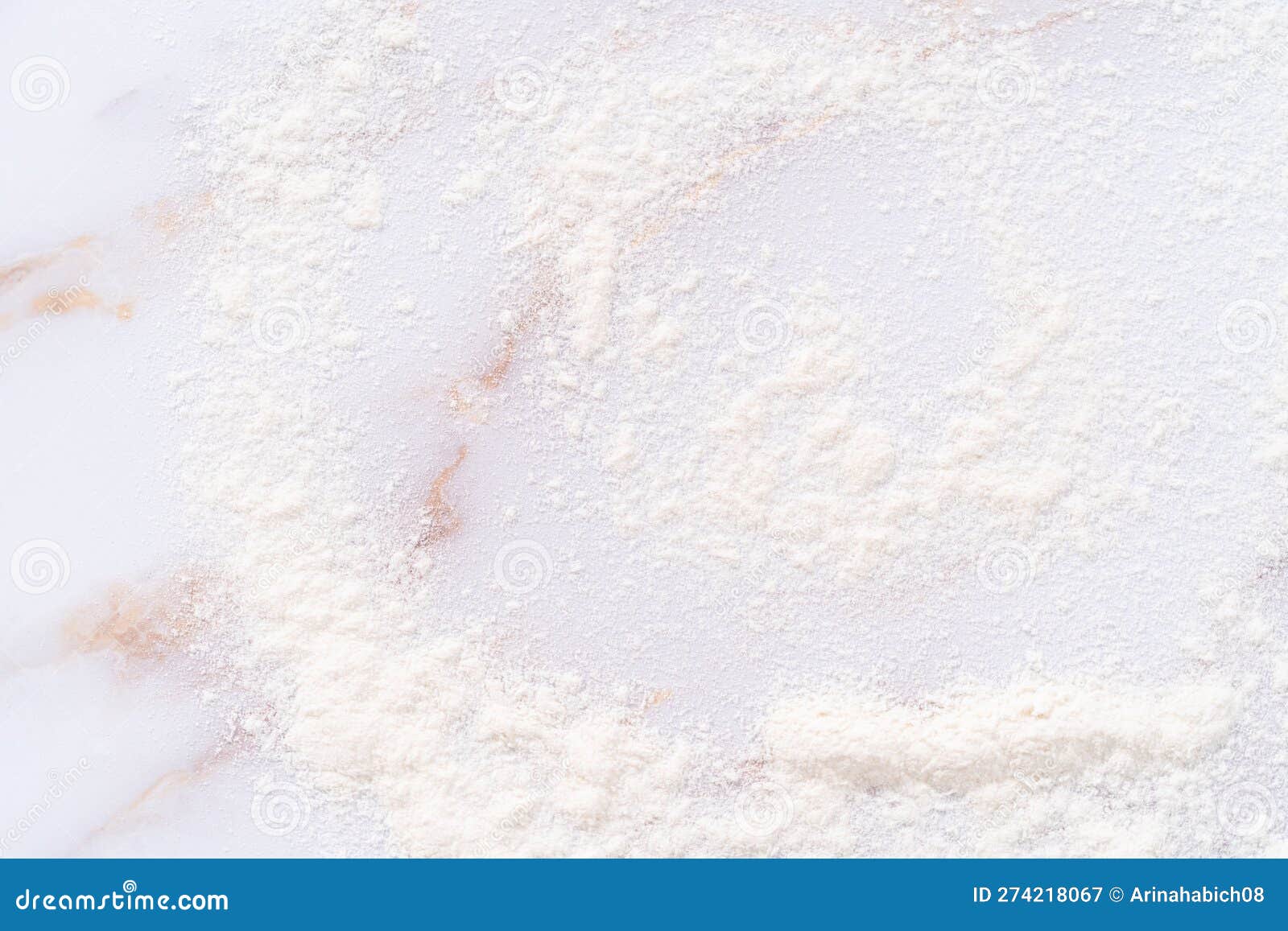 Flour on a marble surface stock image. Image of white - 274218067