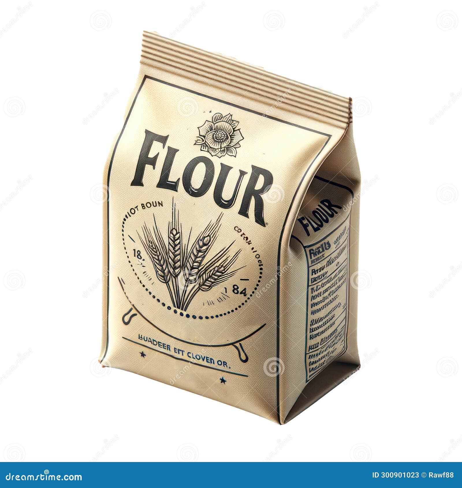 Flour Package Box Isolated On White Transparent Background Stock Photo ...