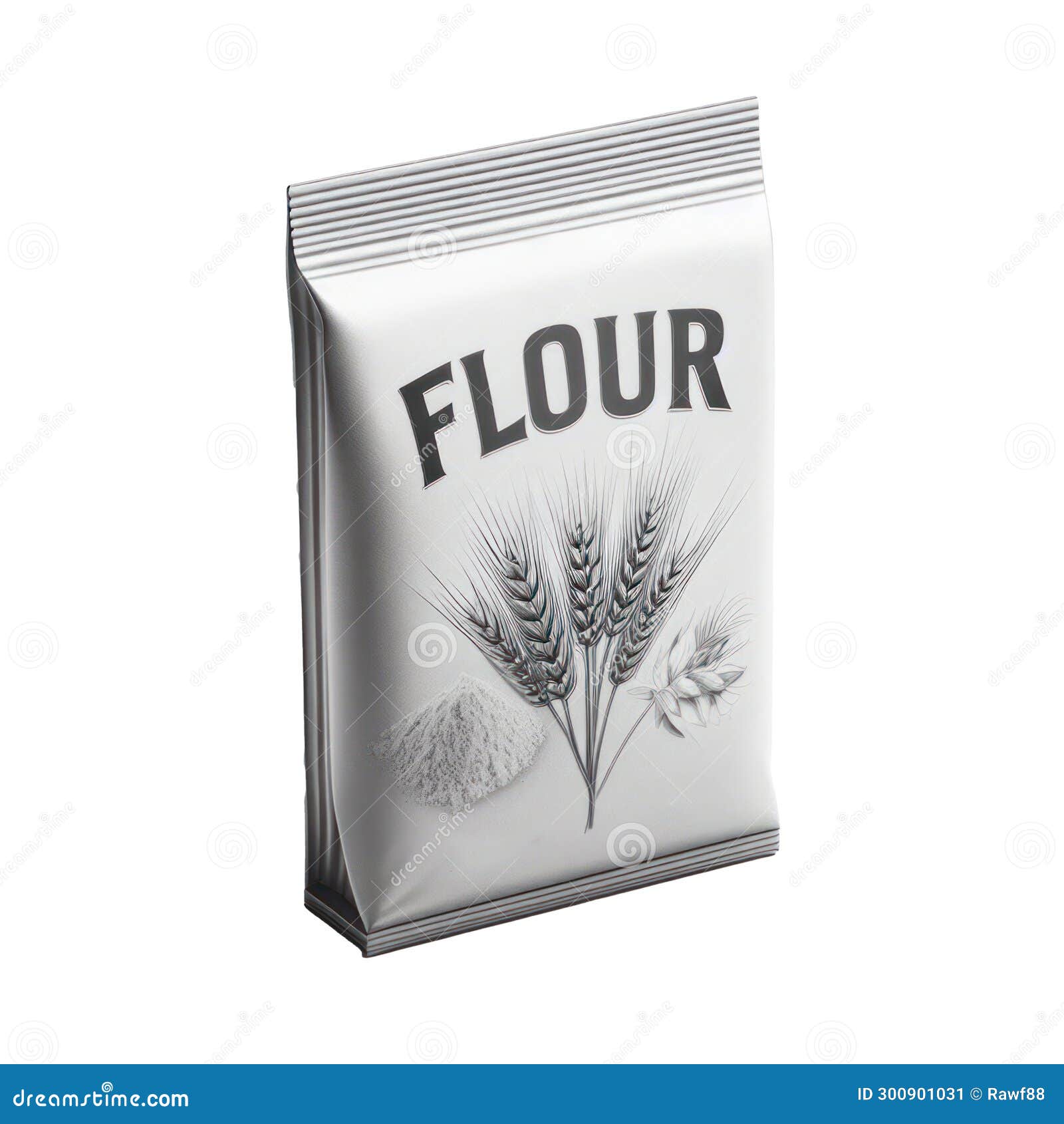 Flour Package Box Isolated On White Transparent Background Royalty-Free ...
