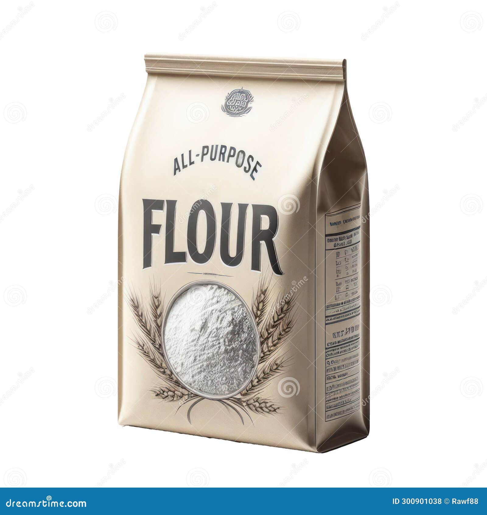 Flour Package Box Isolated On White Transparent Background Stock Photo ...