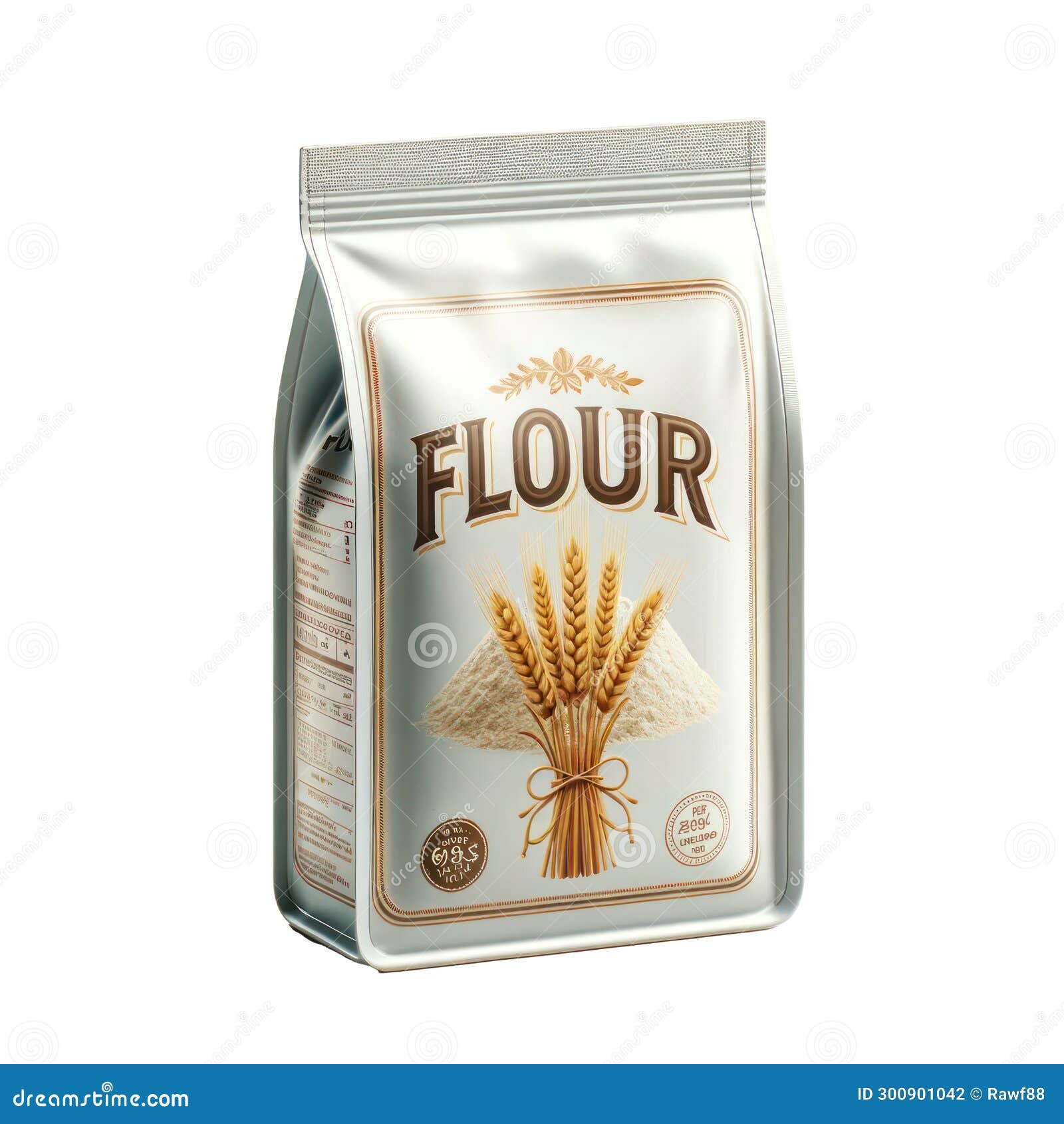 Flour Package Box Isolated On White Transparent Background Stock Photo ...