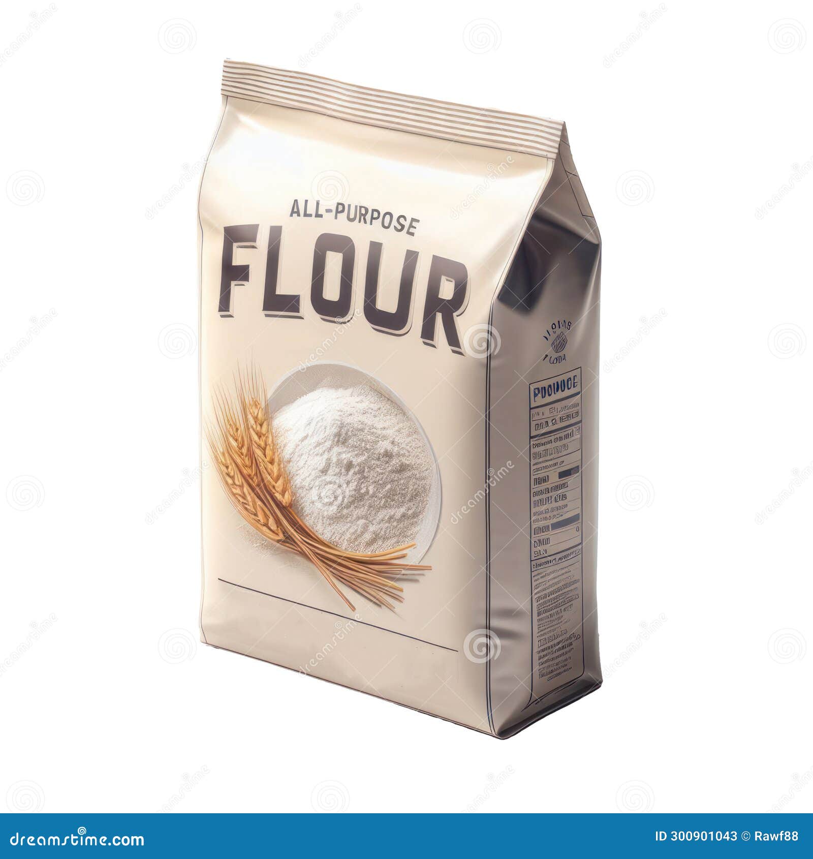 Flour Package Box Isolated On White Transparent Background Stock Photo ...