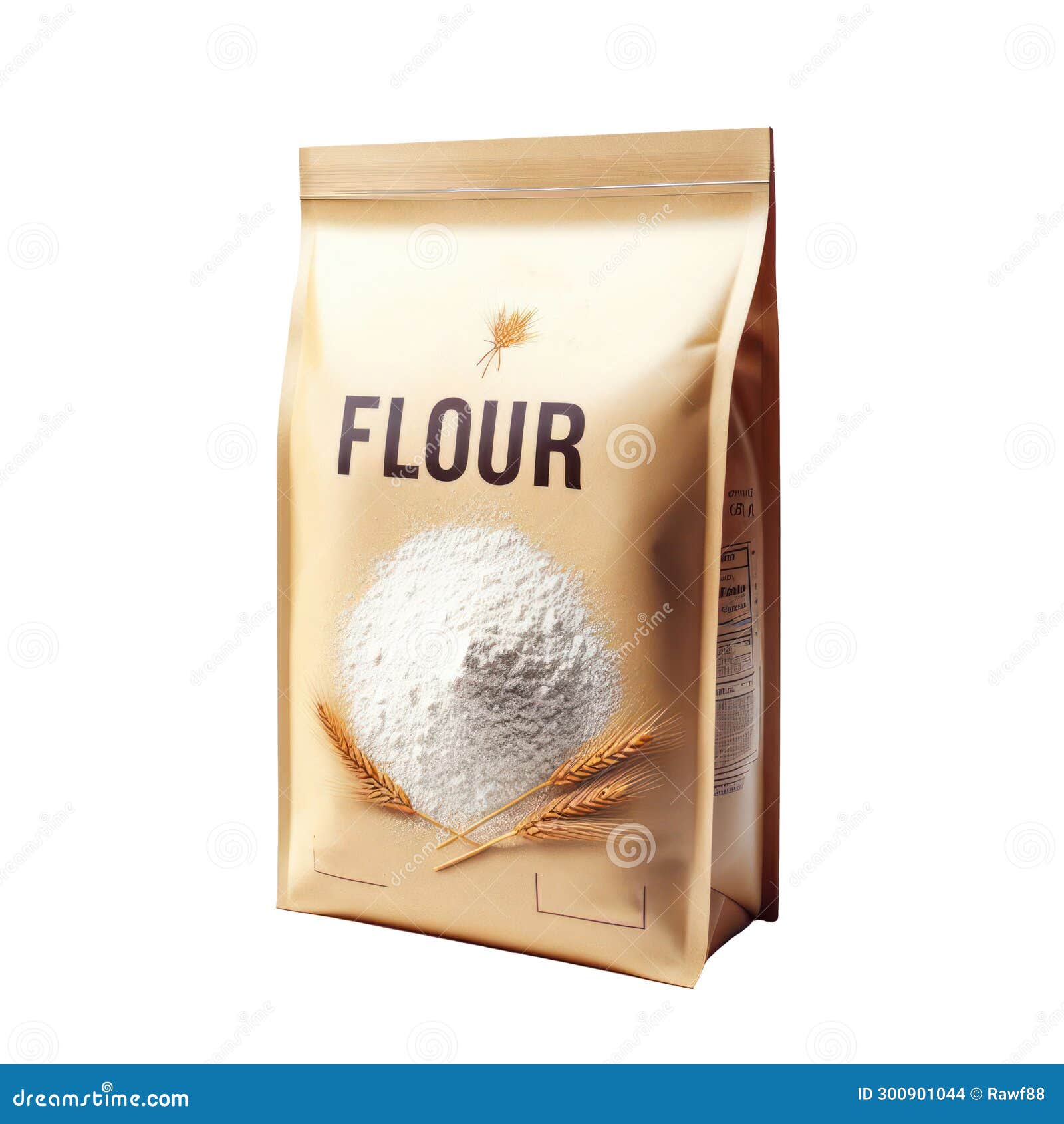 Flour Package Box Isolated On White Transparent Background Stock Photo ...