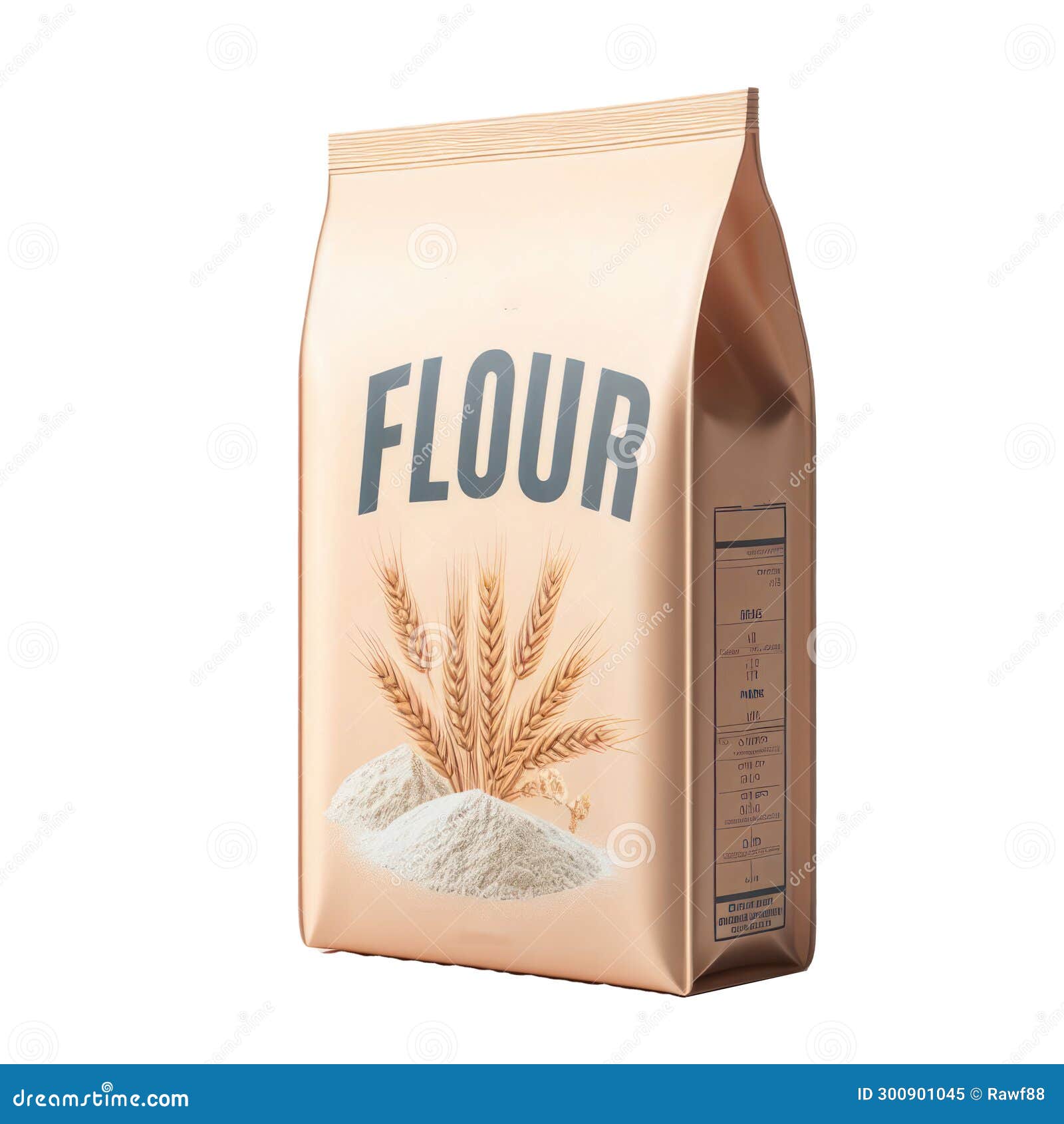 Flour Package Box Isolated On White Transparent Background Stock Image ...